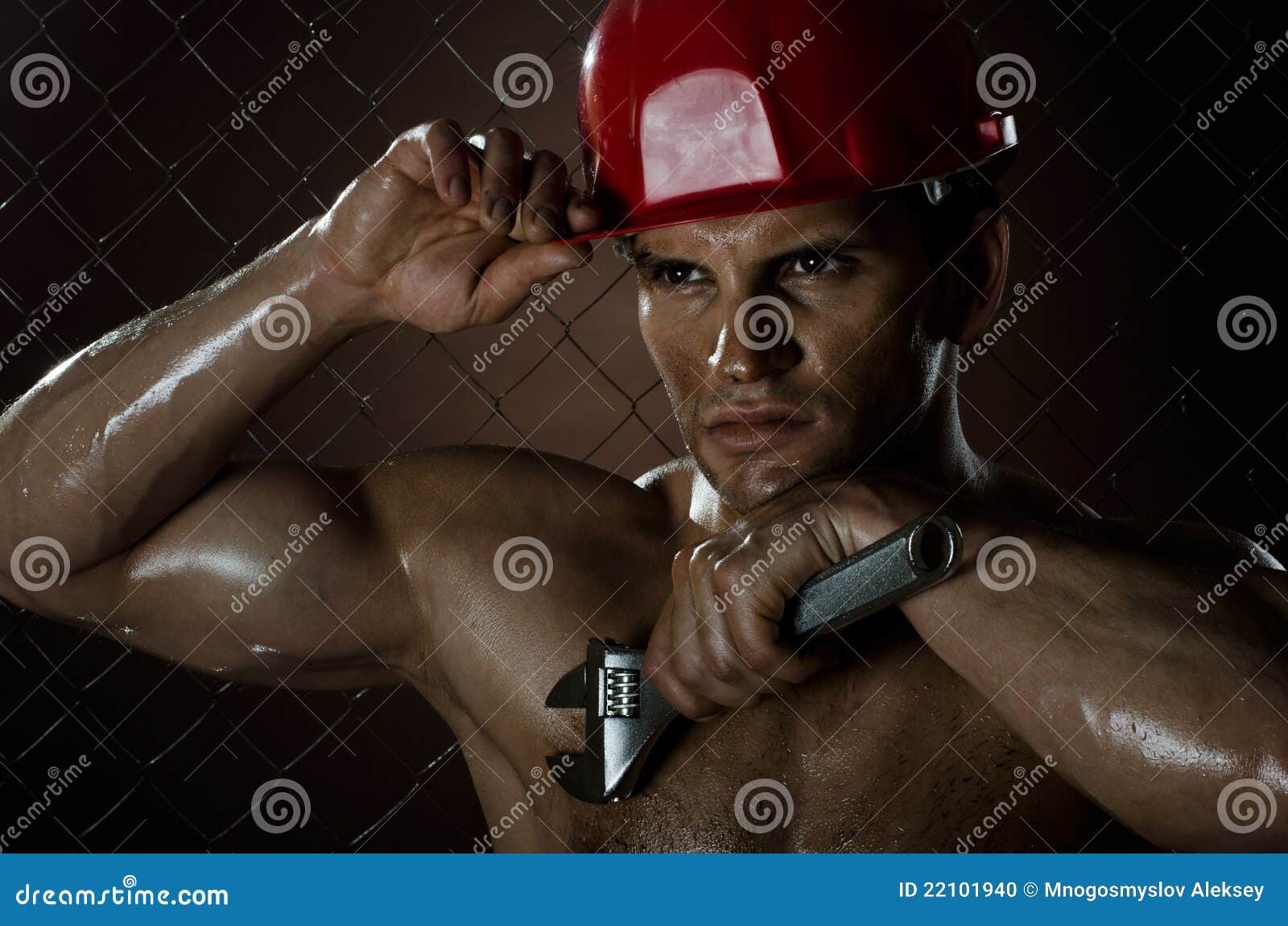 Workman stock photo. Image of fatigued, mechanic, portrait - 22101940