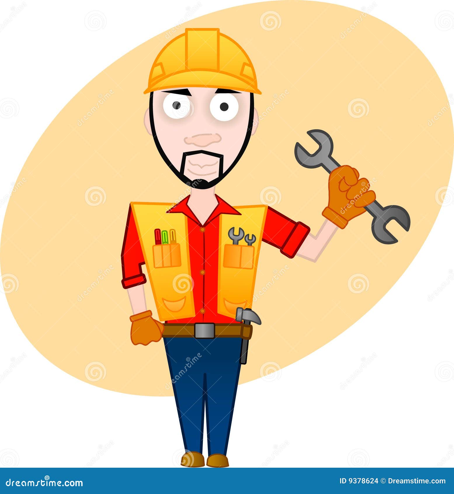 Workman stock vector. Illustration of sign, male, working - 9378624