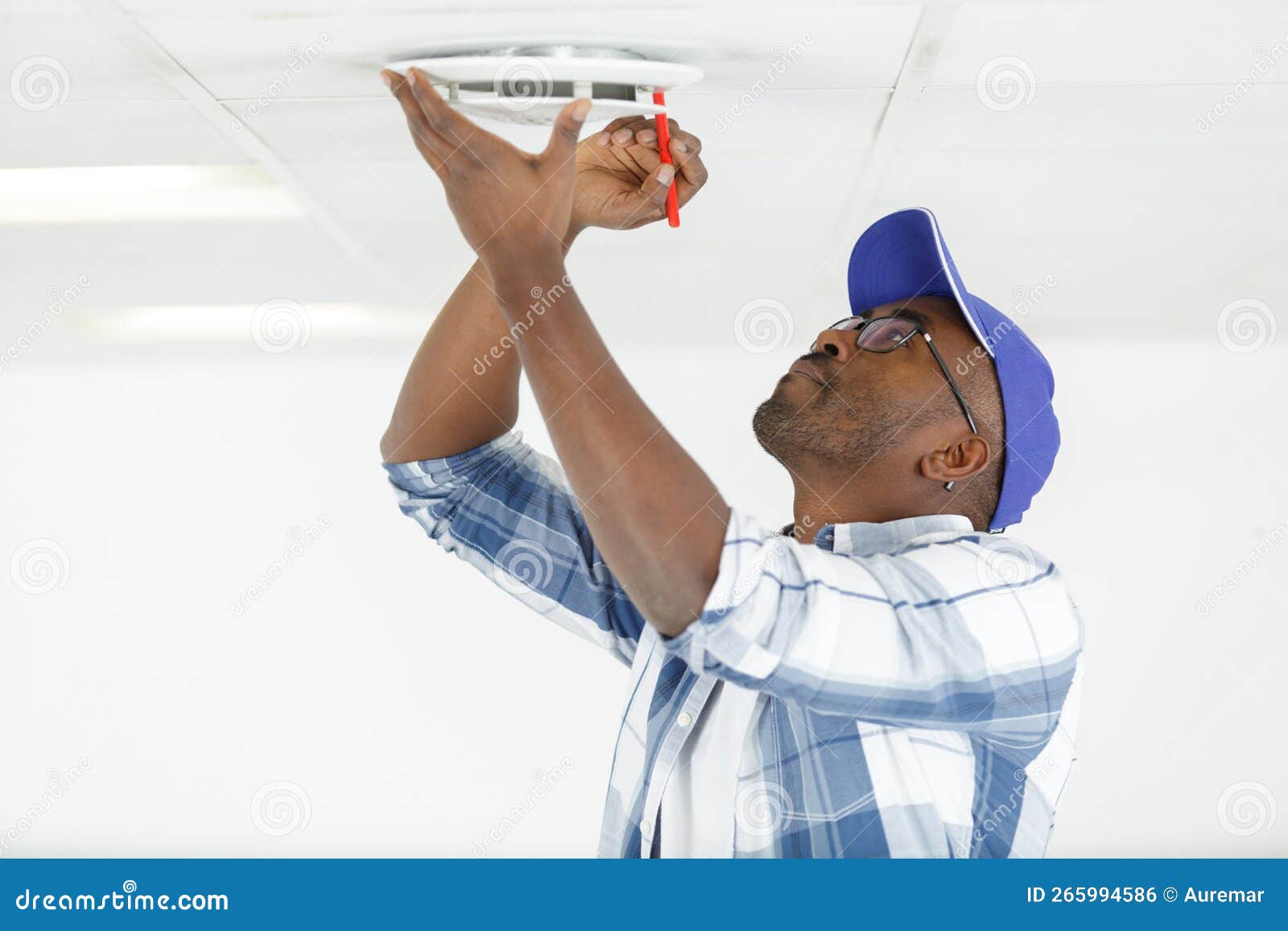 Workman or Builder Marking Spot with Pencil Stock Photo - Image of ...