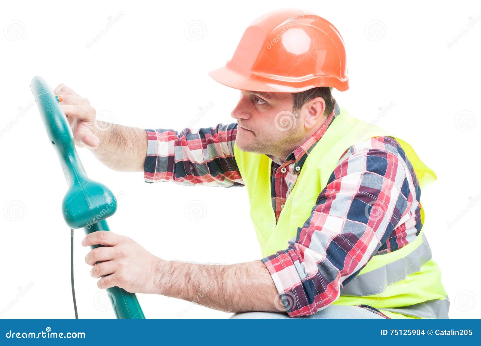Workman On Motor Scooter Bring Tool-box With Construction Tools Royalty ...