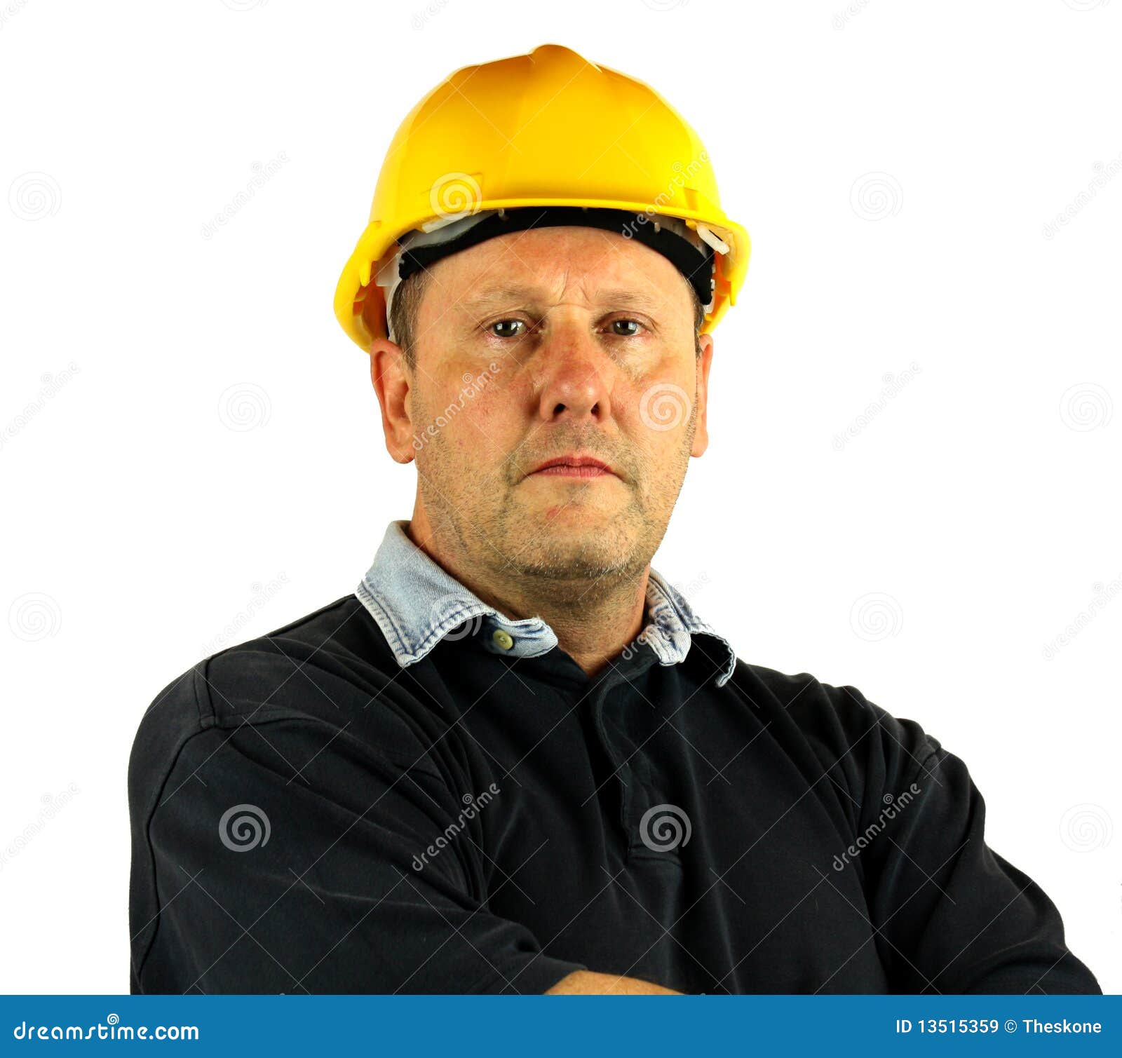 Workman with hard hat stock image. Image of space, construction - 13515359