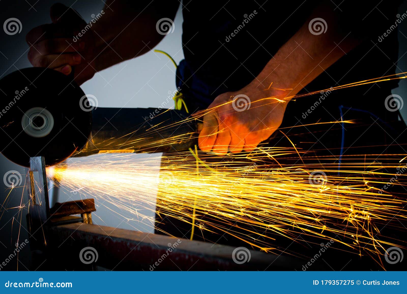 Workman With Red Hard Top And Protecting Mask Royalty-Free Stock Image ...