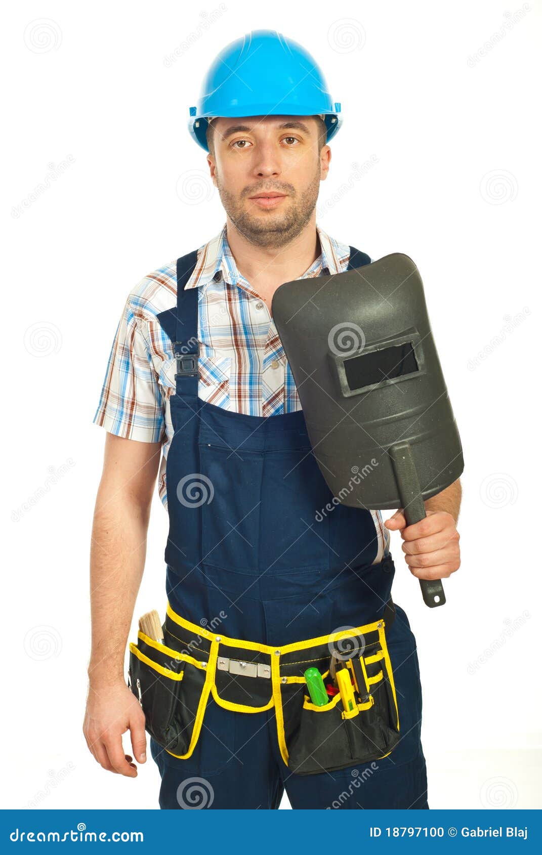 Workman Holding Axe Stock Photo | CartoonDealer.com #18796848