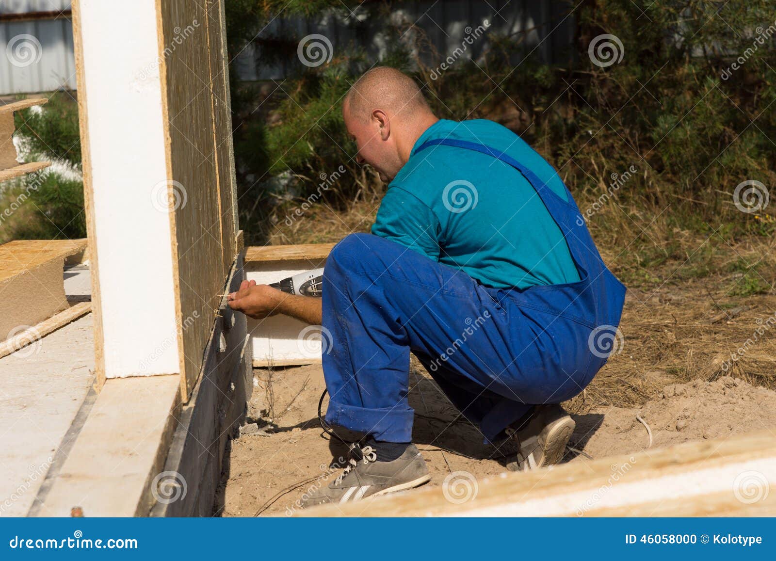 Workman Installing Outdoor Unit Of The Air Conditioner Royalty-Free ...