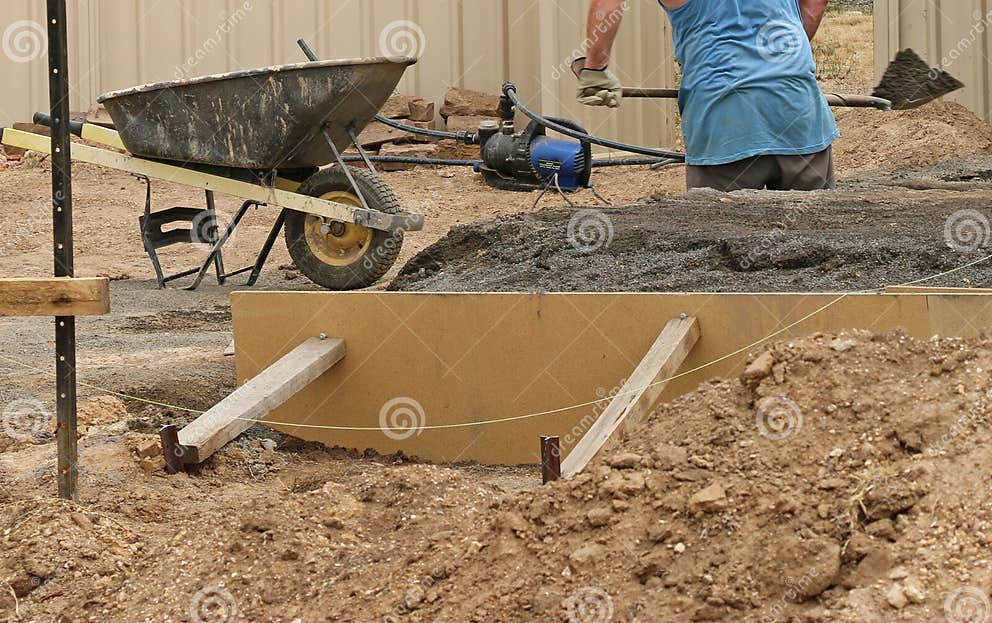 Workman Labouring at a Building Site Stock Photo - Image of digging ...