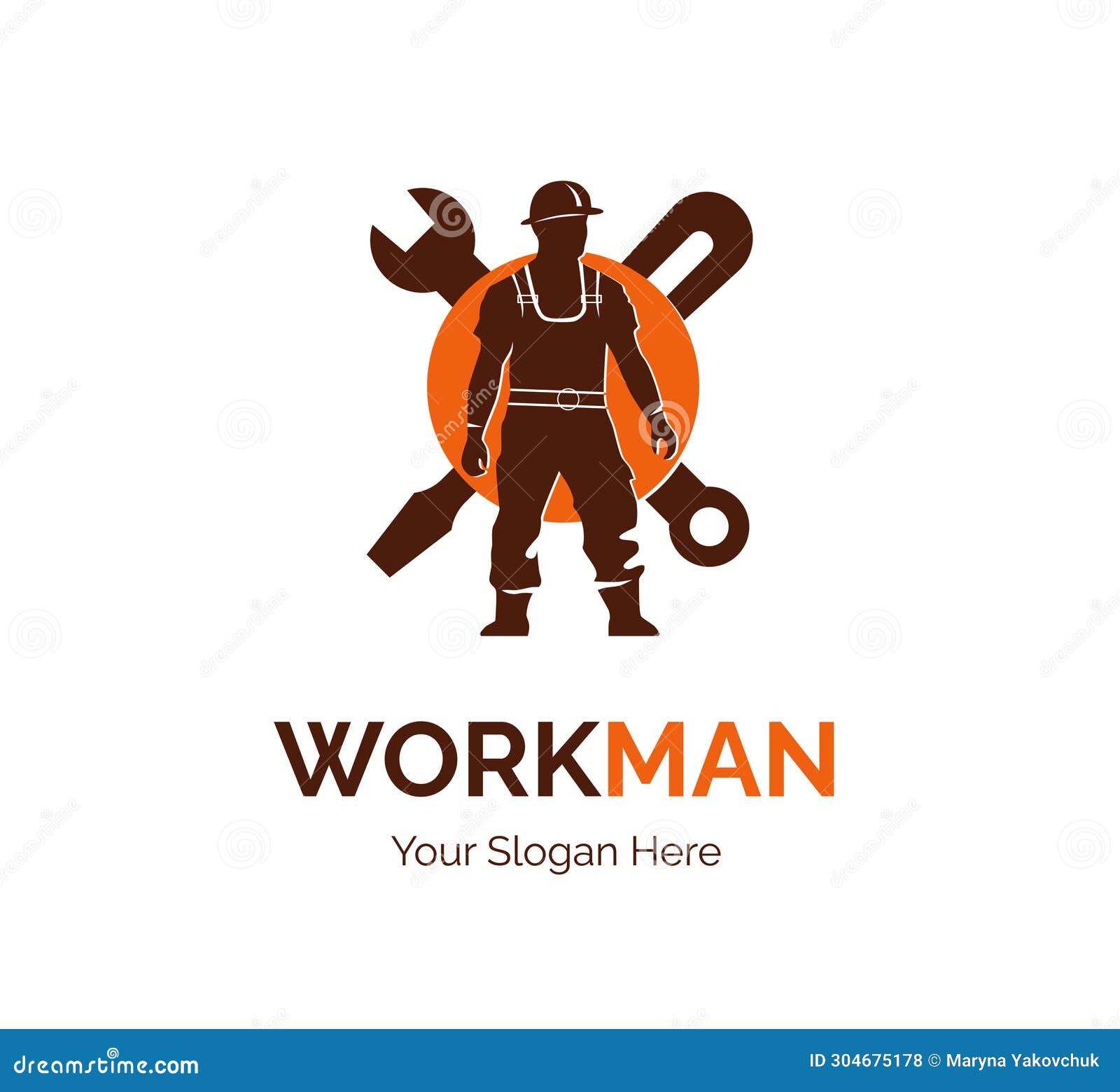 The workman logo stock vector. Illustration of logo - 304675178