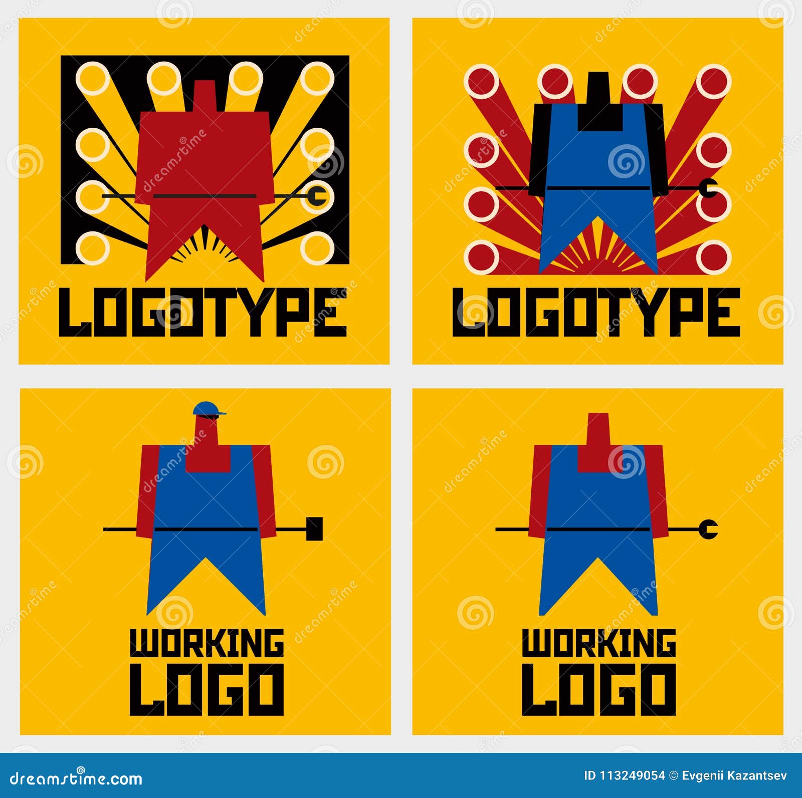 Workman Logotype Yellow. Vector Drawing Stock Vector - Illustration of ...