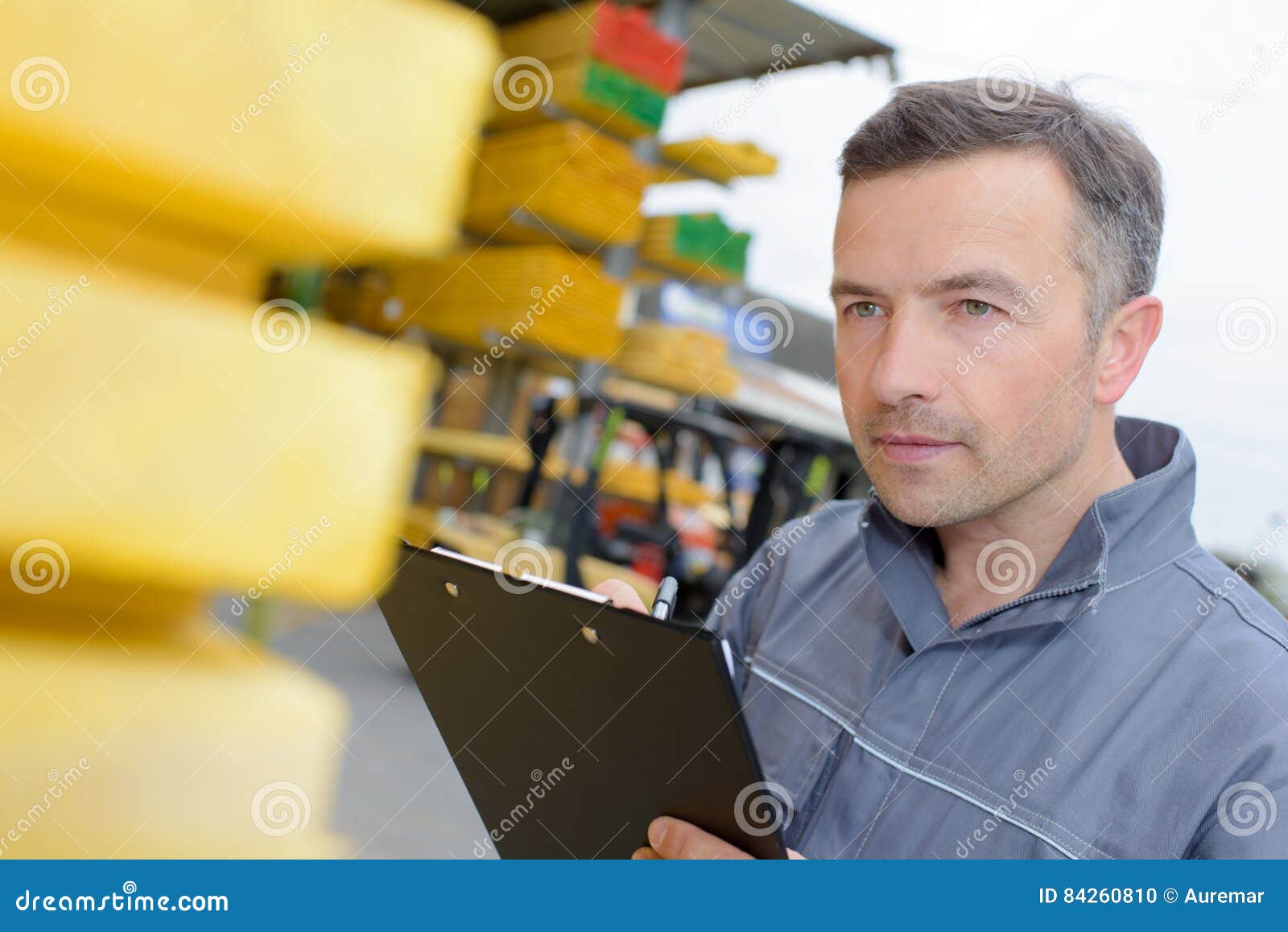 Workman Looking Closely at Stack Wood Stock Photo - Image of industrial ...