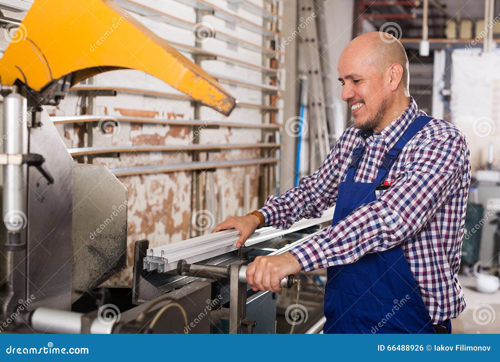 Workman at Professional Lathe Stock Photo - Image of mill, indoor: 66488926