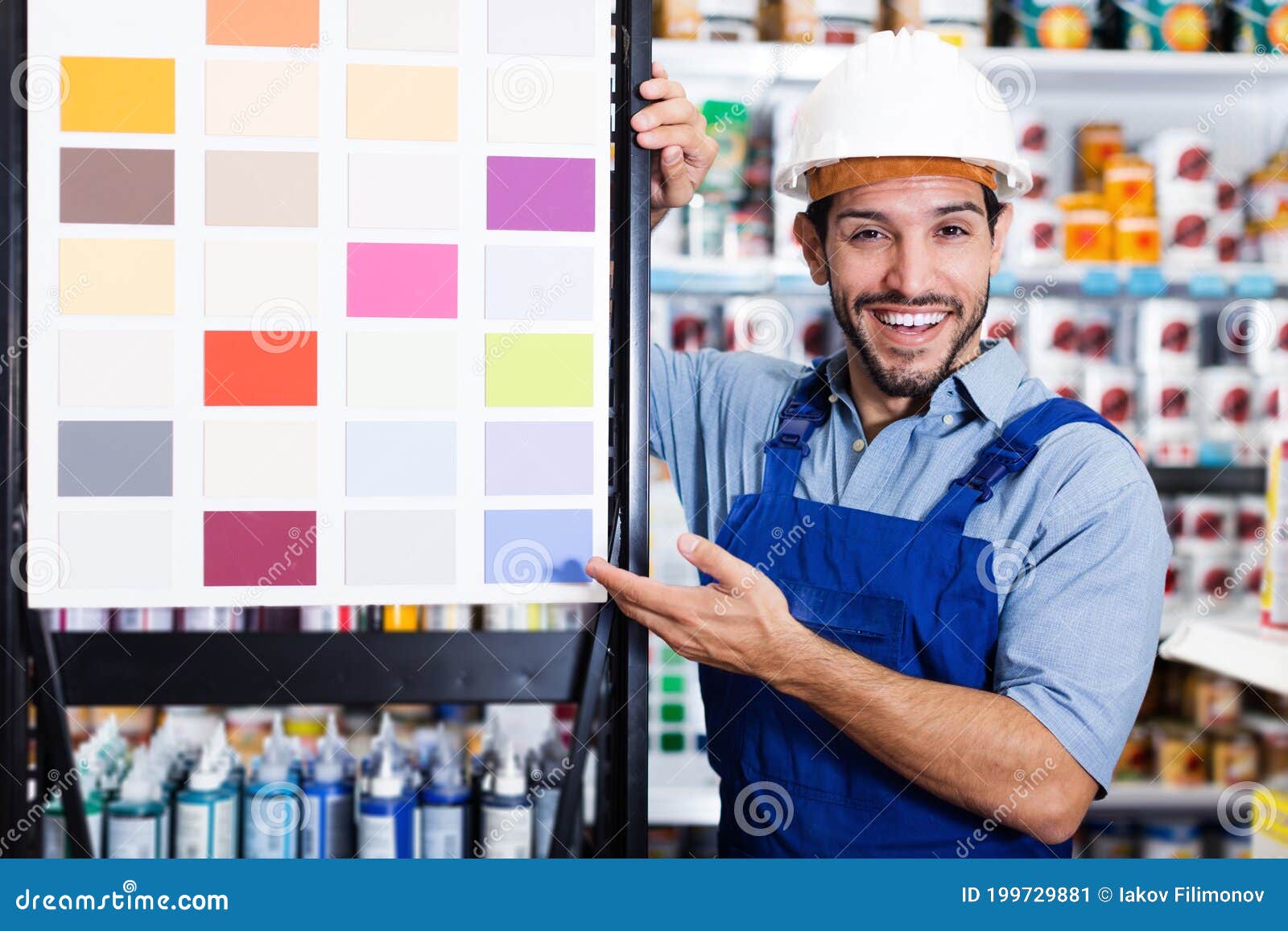 Workman Showing Safety First Sign Stock Image | CartoonDealer.com ...