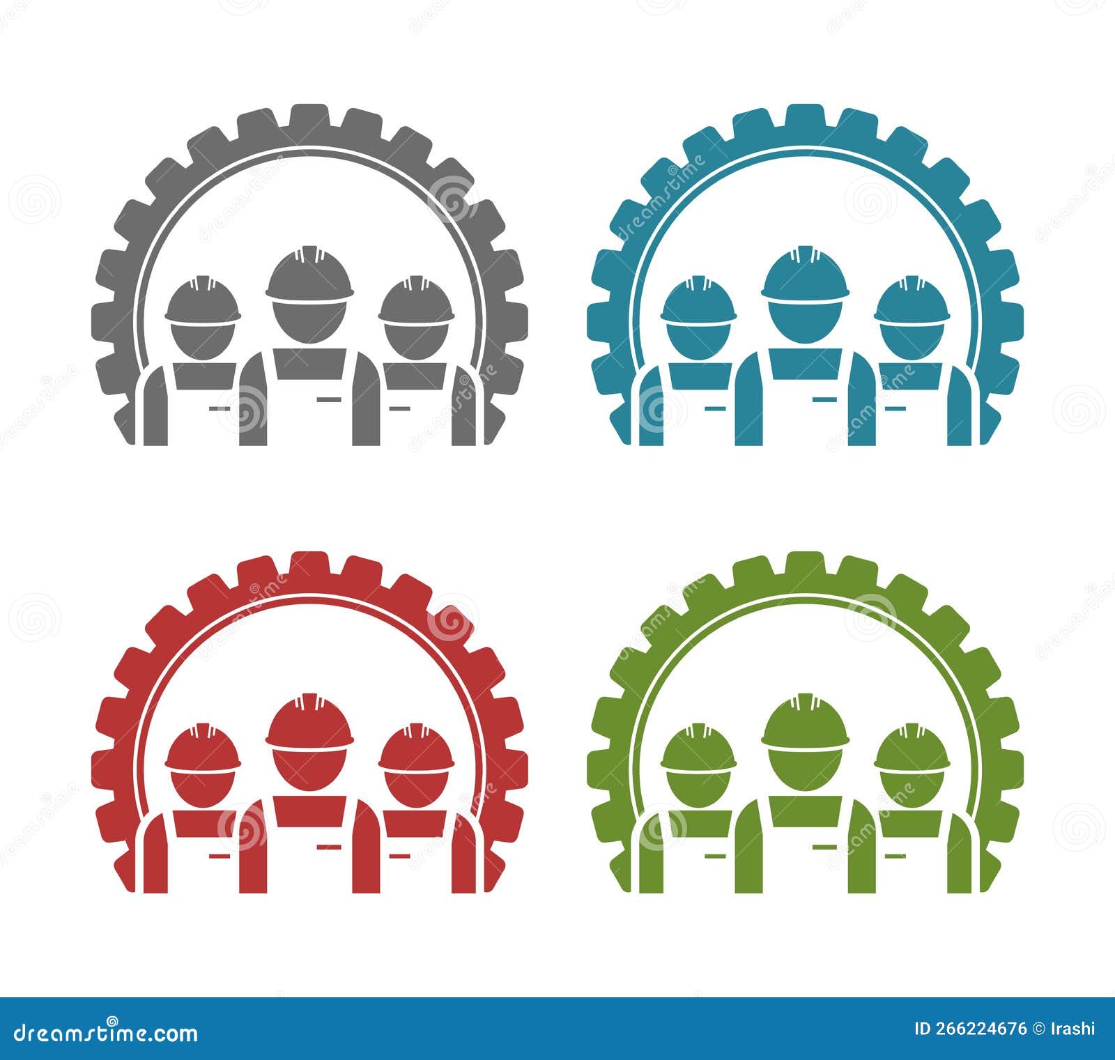 Workman Teamwork Inside Gear Stock Vector - Illustration of progress ...