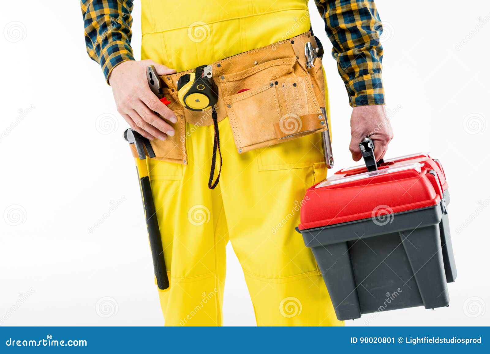 Workman In Tool Belt Stock Photography | CartoonDealer.com #91782812