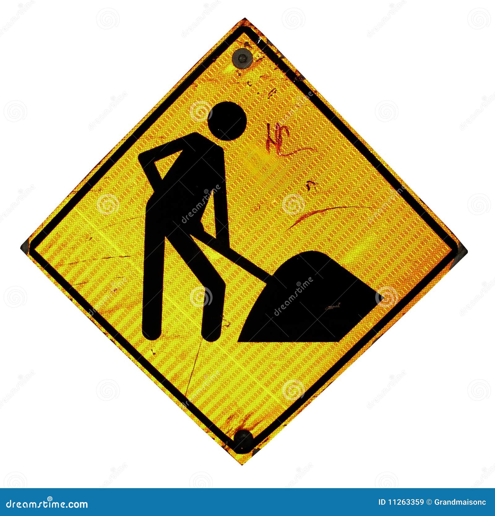 Workman Warning Sign Royalty Free Stock Images - Image: 11263359