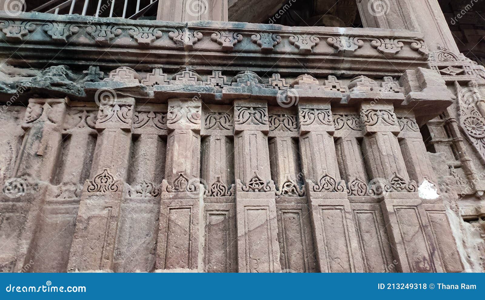 Beautiful Artistic Design on Stone, Stone Workmanship on Temple Wall ...