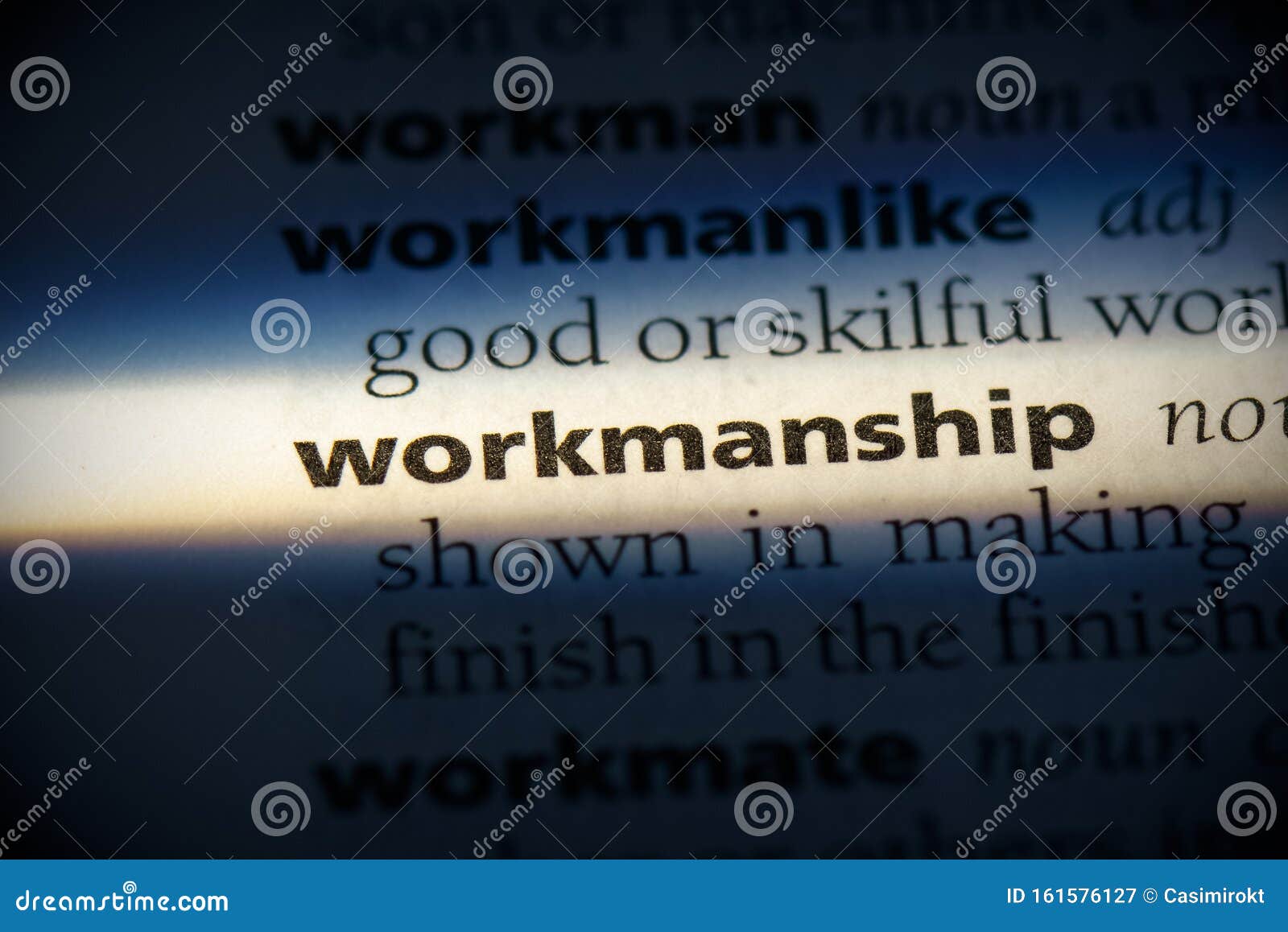 Workmanship stock image. Image of macro, isolated, dictionary - 161576127