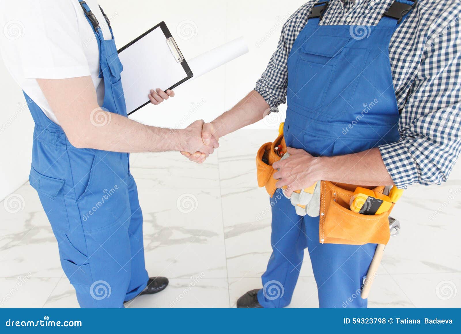 Workmen handshake stock photo. Image of foreman, worker - 59323798