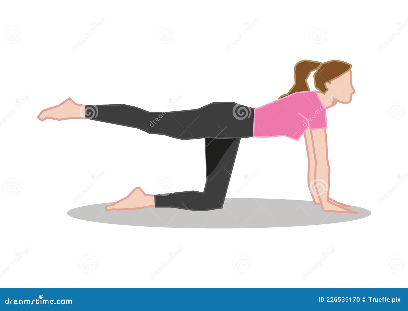 Workout and Back Exercises Vector Illustrtion Stock Illustration ...