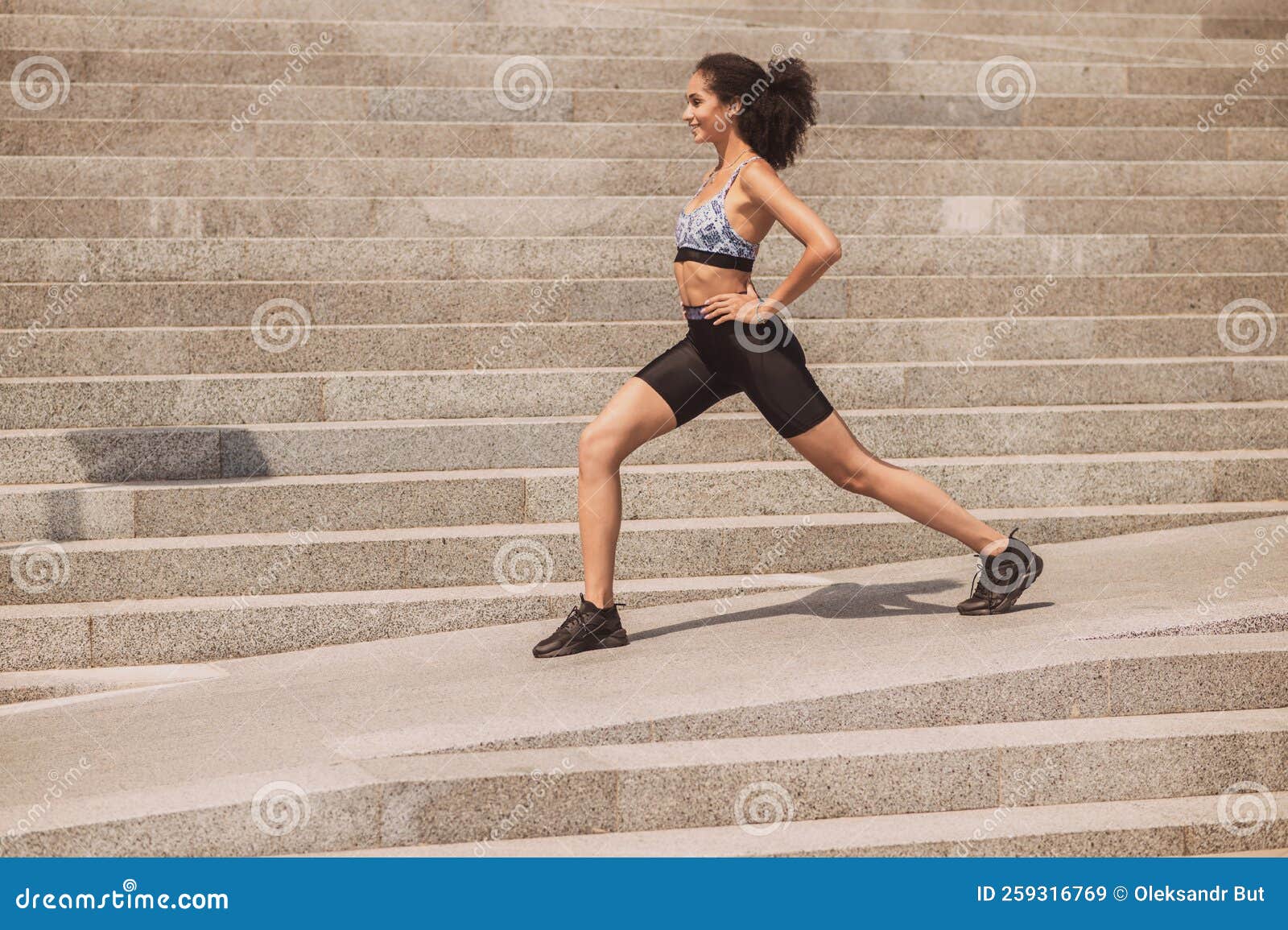 Cute Girl Exercising Outside and Looking Involved Stock Image - Image ...