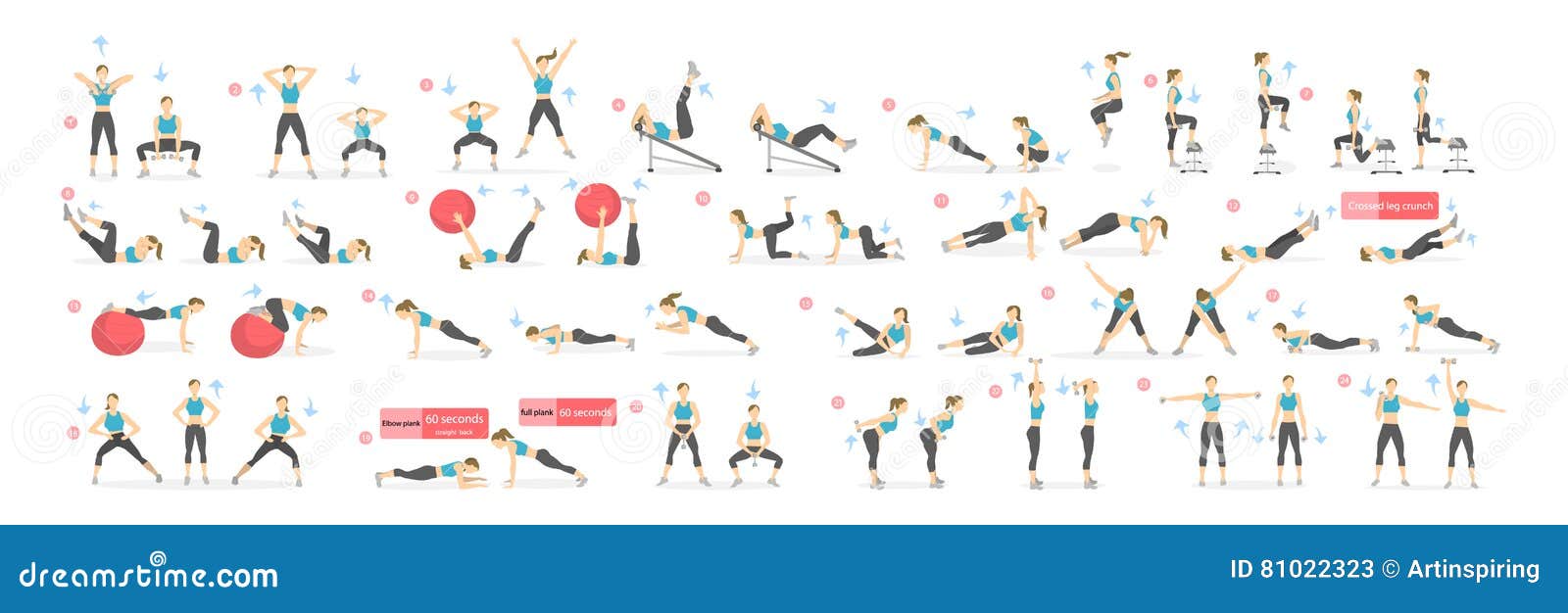 Girl Exercises Stock Illustrations – 9,617 Girl Exercises Stock ...