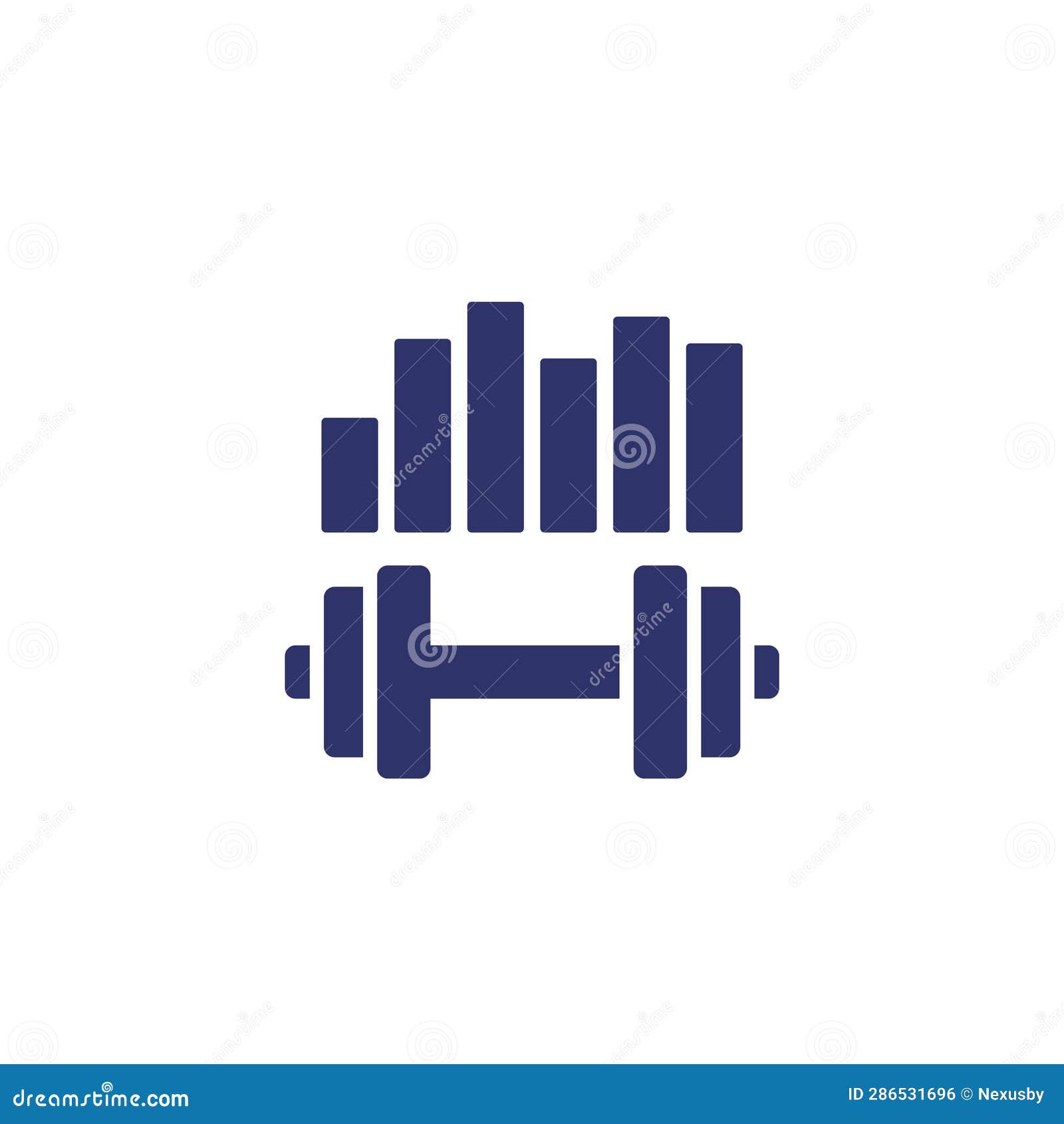 Workout icon with a graph stock vector. Illustration of stats - 286531696