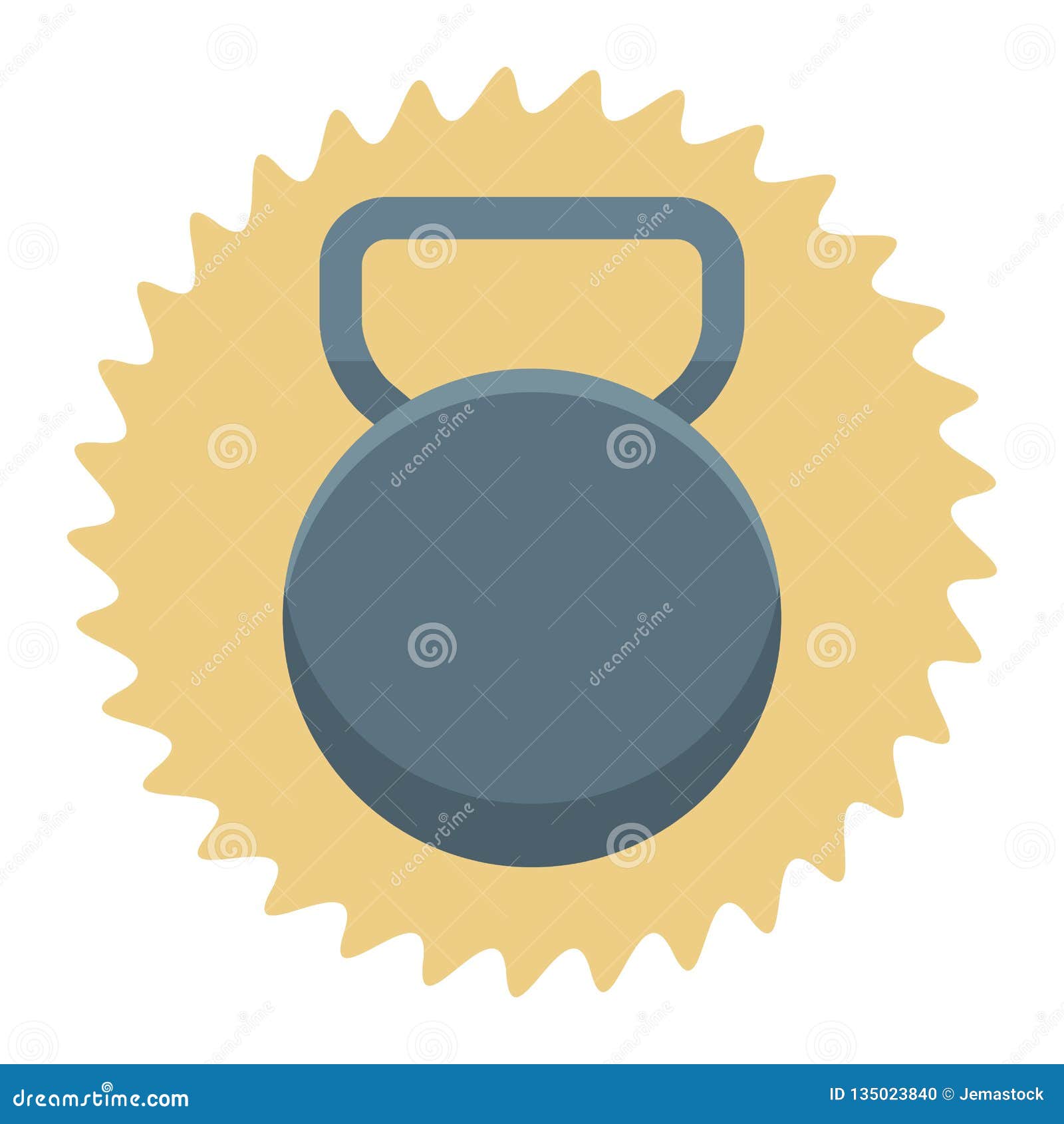 Workout kettlebell cartoon stock vector. Illustration of strong - 135023840
