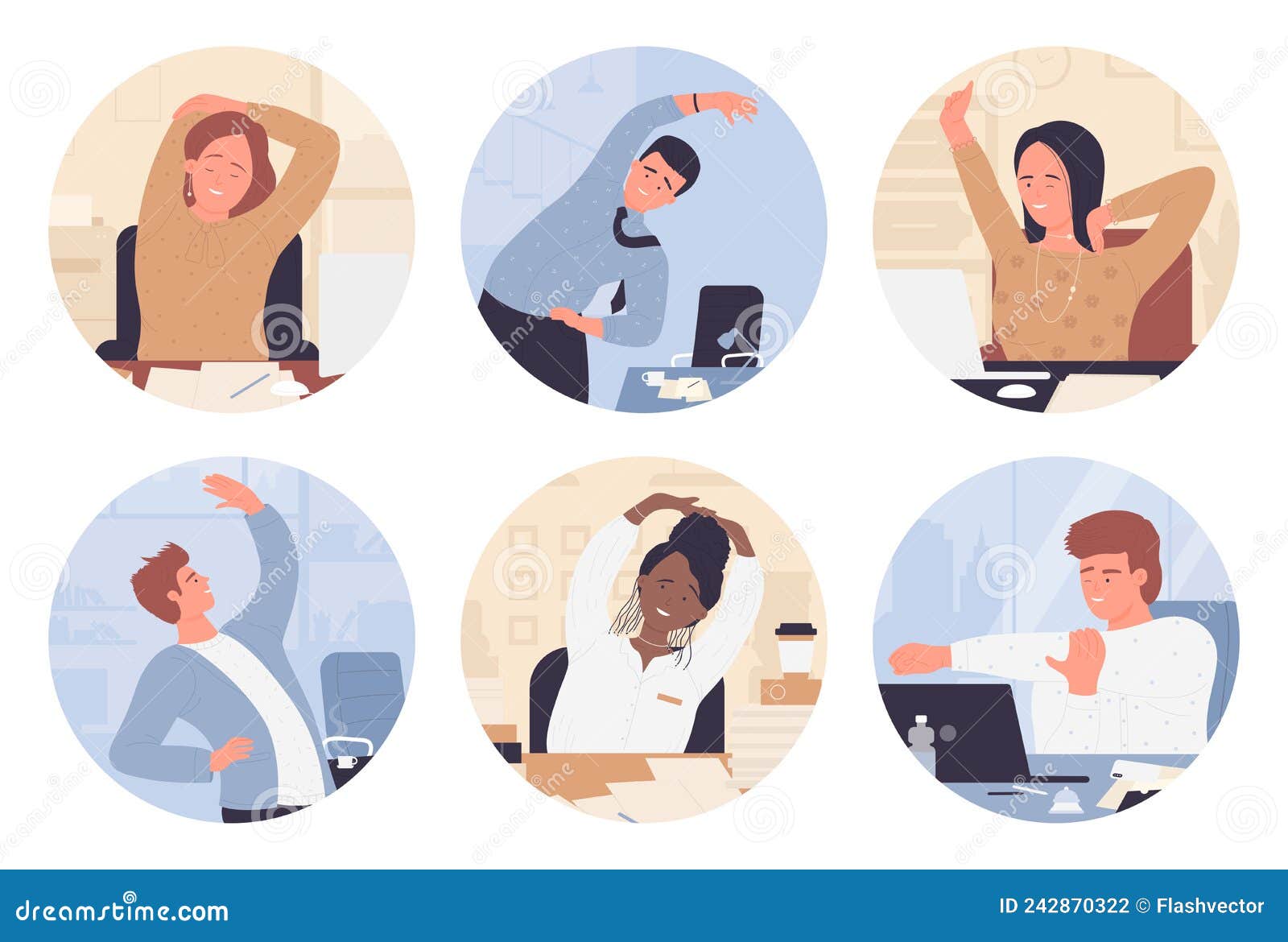 Work Break, Cartoon Young Happy Business Worker Woman Character Sitting ...