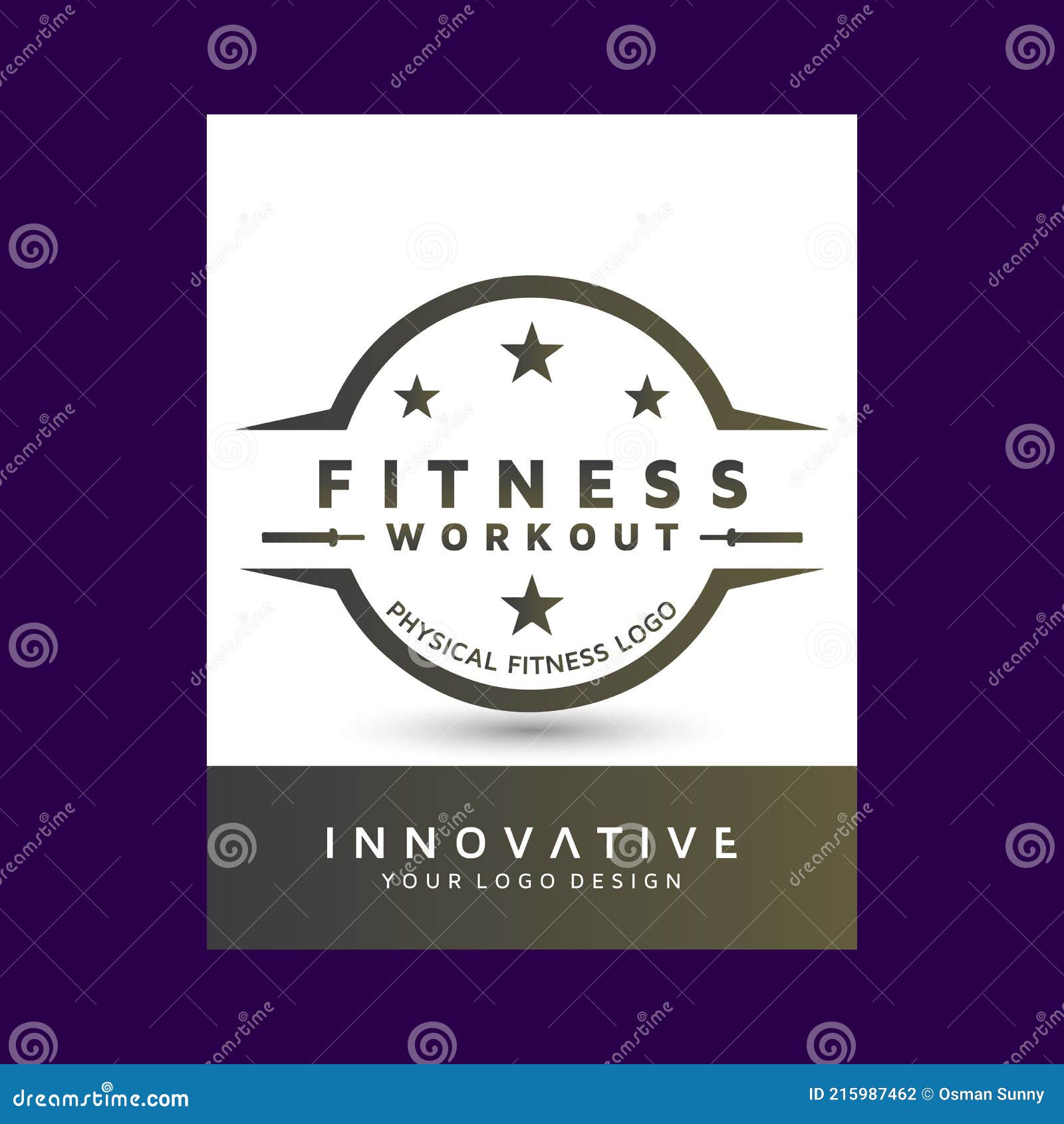 Workout Physical Fitness Logo Design . Modern Vector Logo Design ...