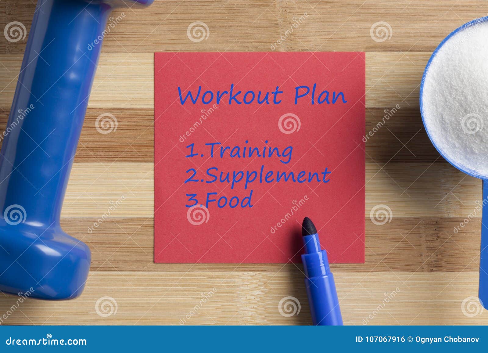 Workout Plan Written on Note Stock Photo - Image of dose, plan: 107067916