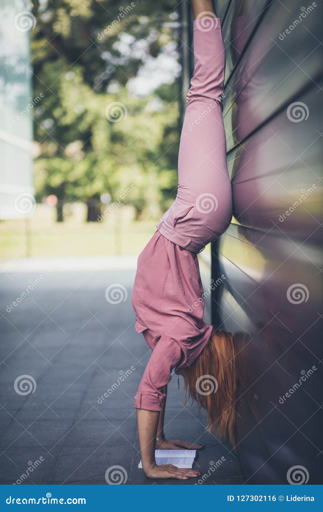 Workout and Reading a Book. Stock Photo - Image of caucasian, city ...