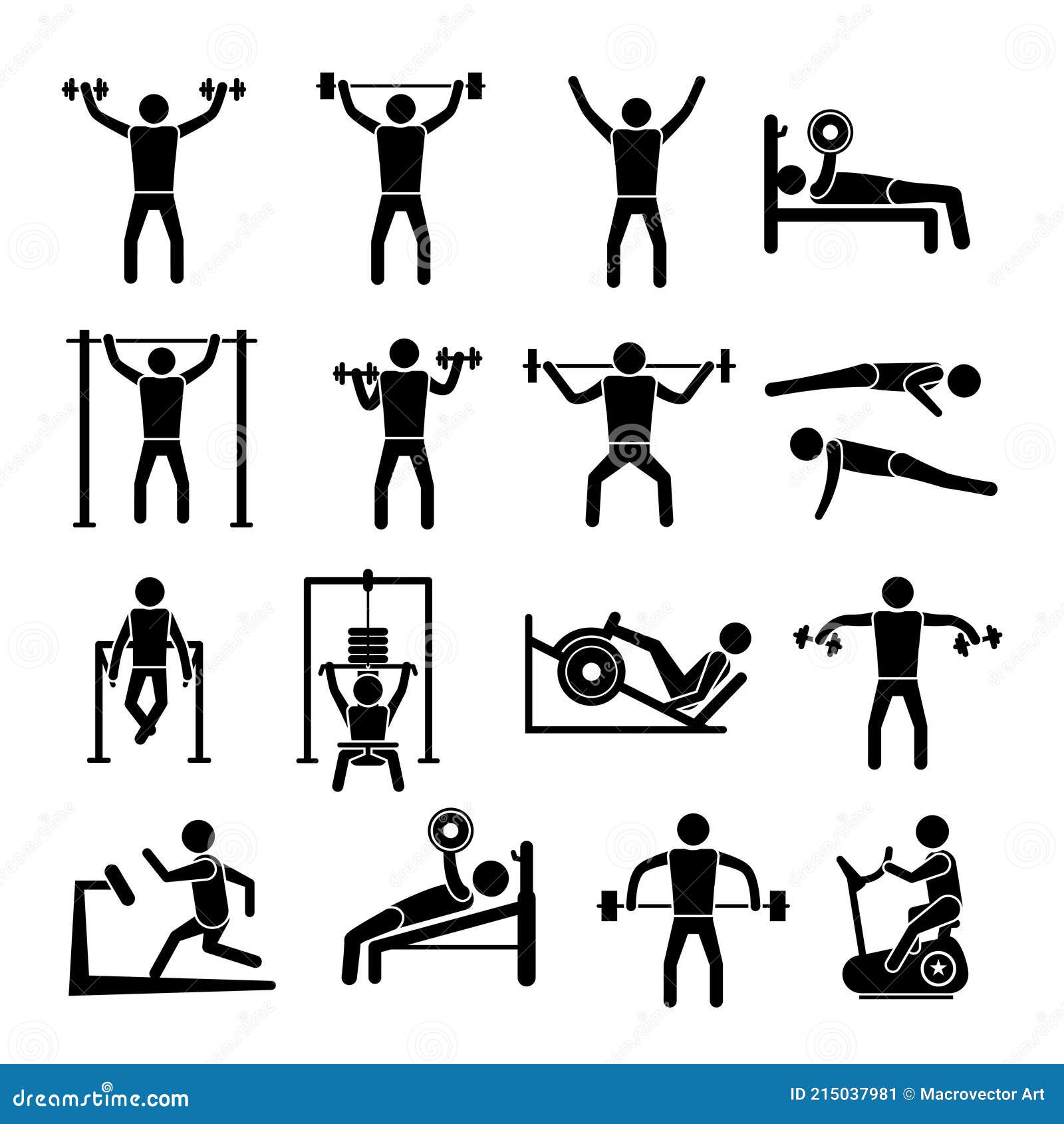 Workout Training Icons Set stock vector. Illustration of muscle - 215037981 Workout Training Icons Set stock vector. Illustration of muscle - 215037981