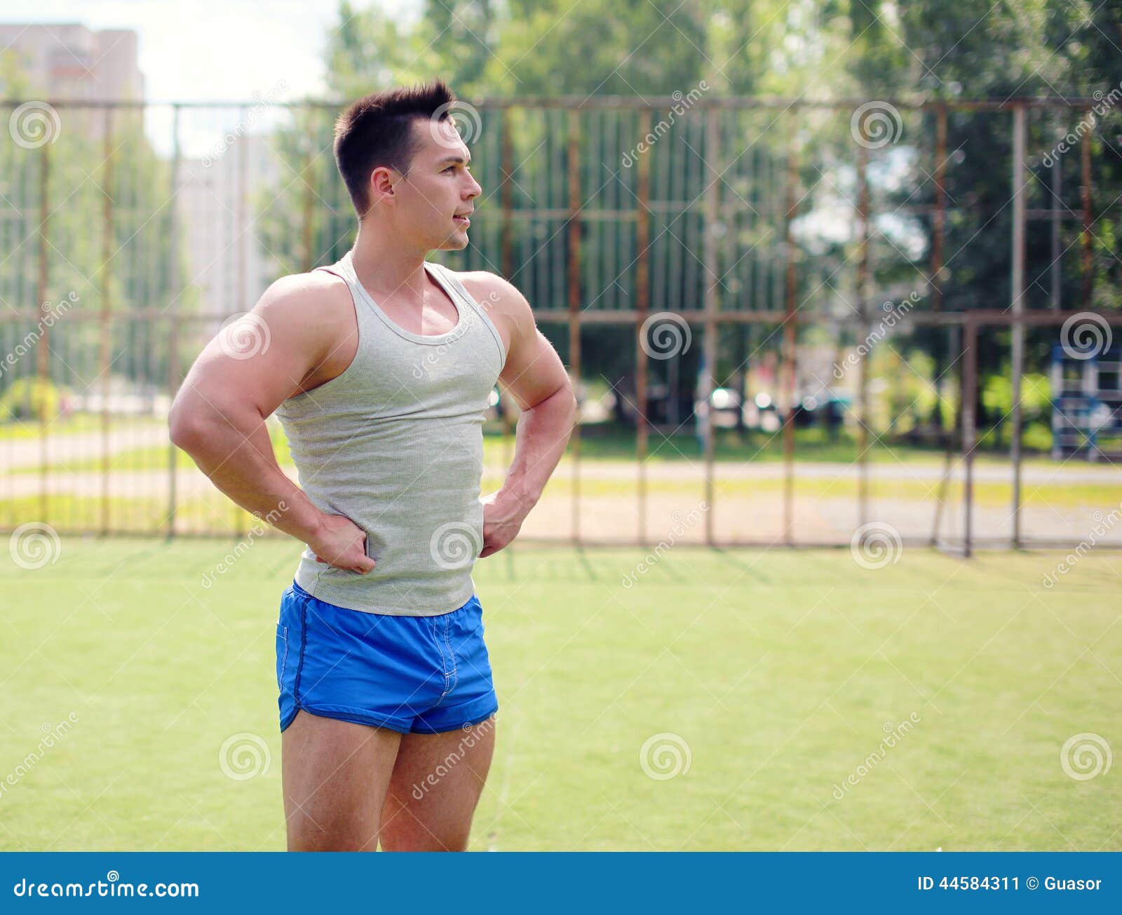 Workout, Street Sport, Training - Concept. Handsome Man Posing Stock ...