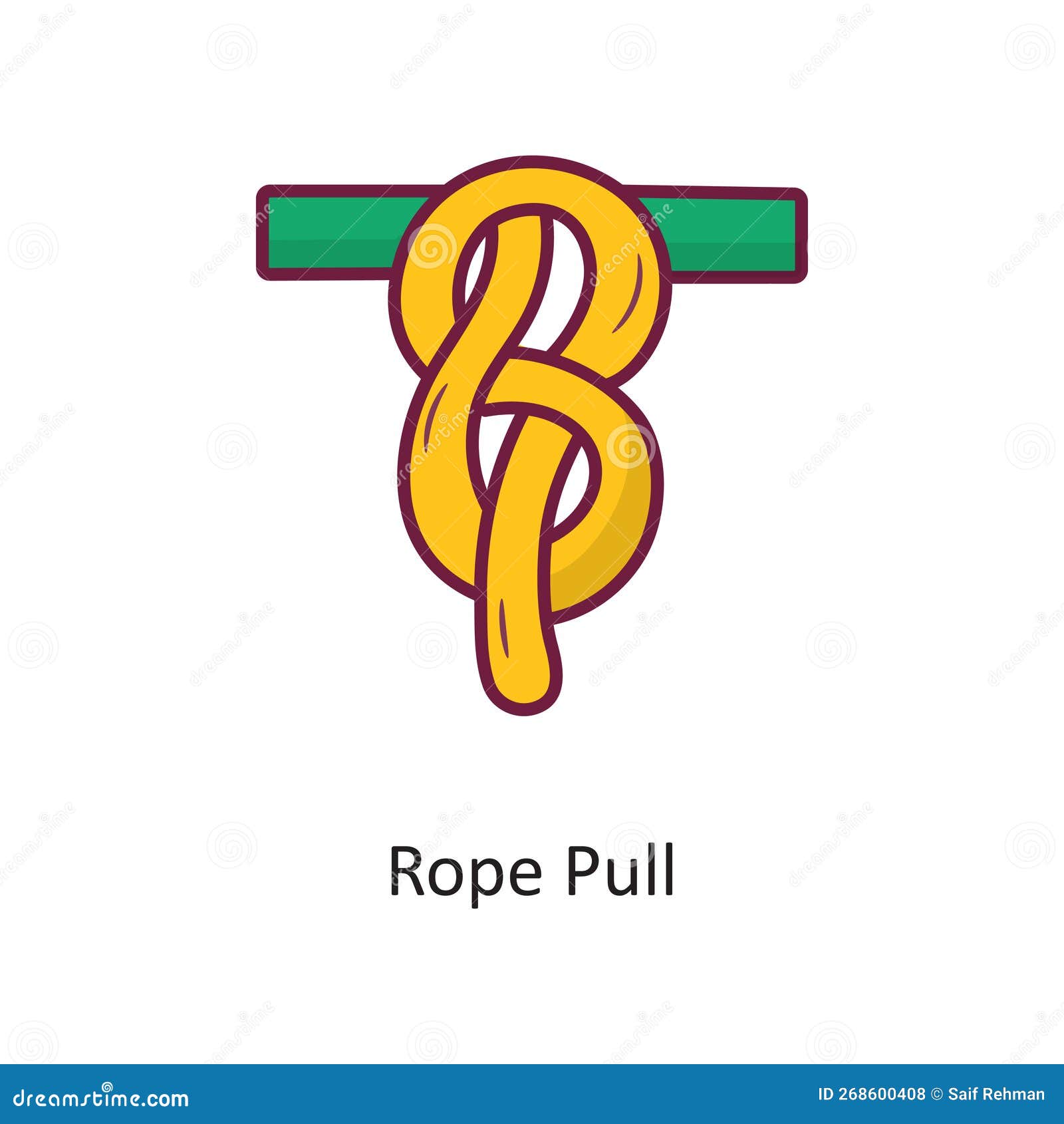 Rope Pull Vector Fill Outline Icon Design Illustration. Workout Symbol ...