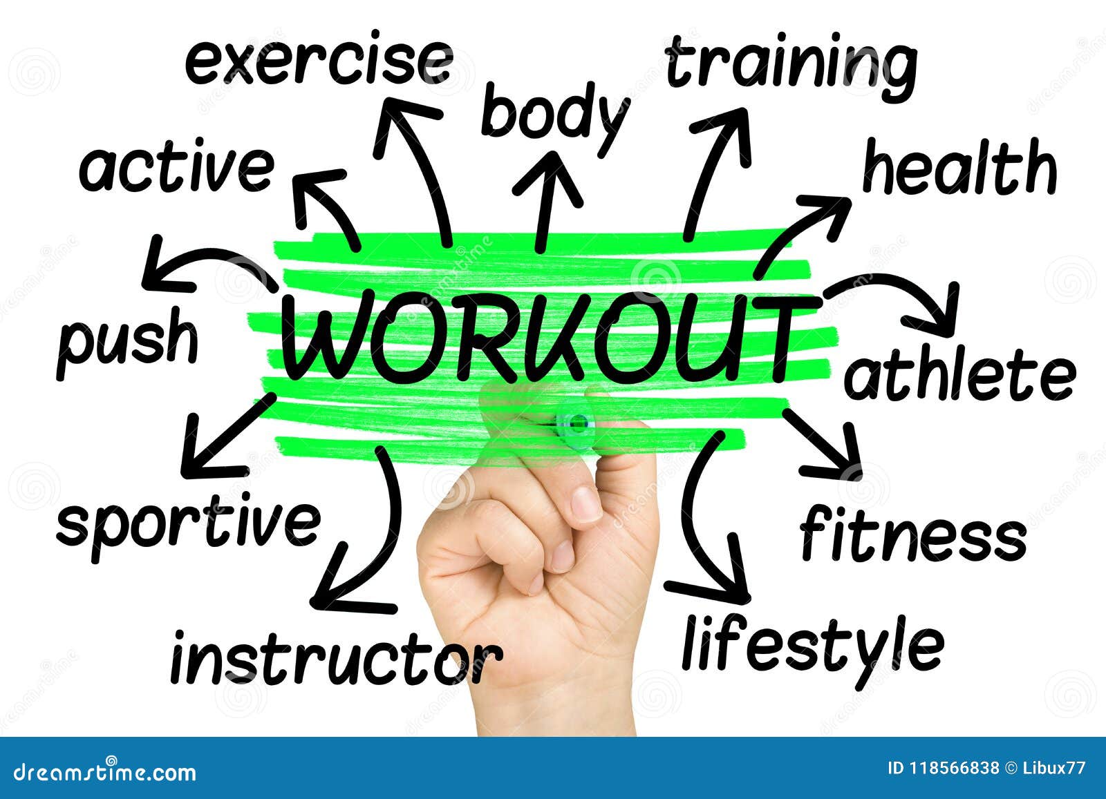 Workout Word Cloud Tag Cloud Isolated Stock Photo - Image of sportive ...