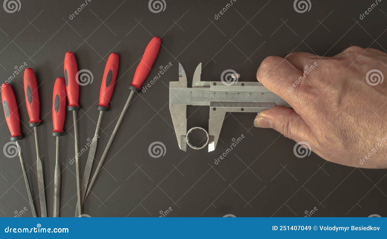 Workpiece measurement stock image. Image of ring, diameter - 251407049