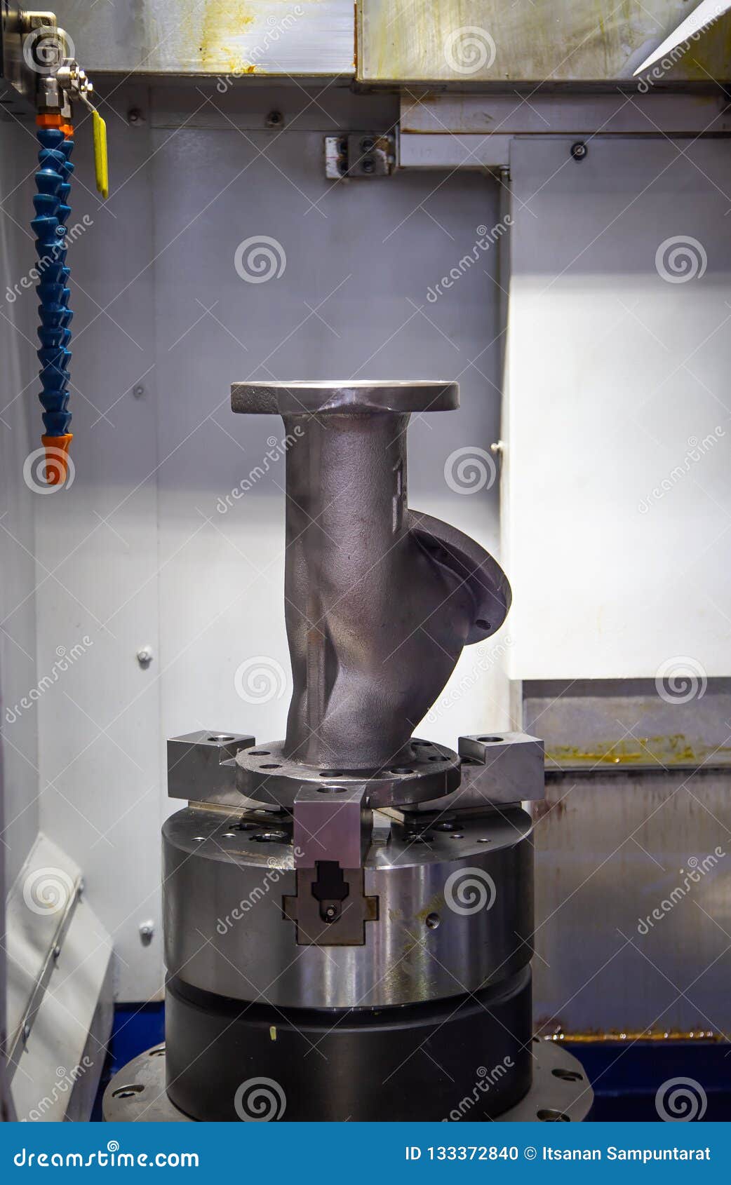 Workpiece stainer on CNC stock photo. Image of process - 133372840