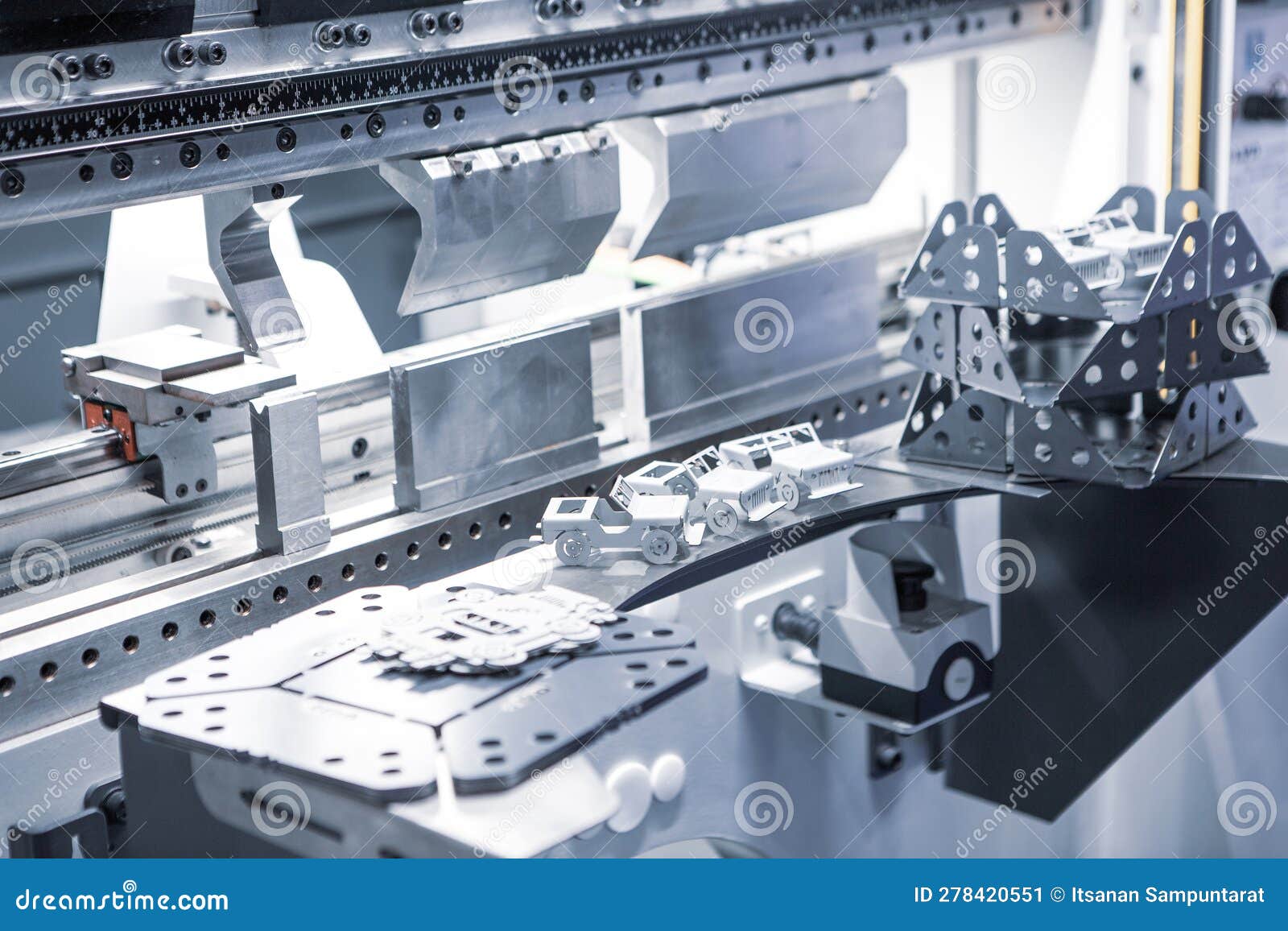 Workpieces from Hydraulic Press Brake Machine Stock Image - Image of ...