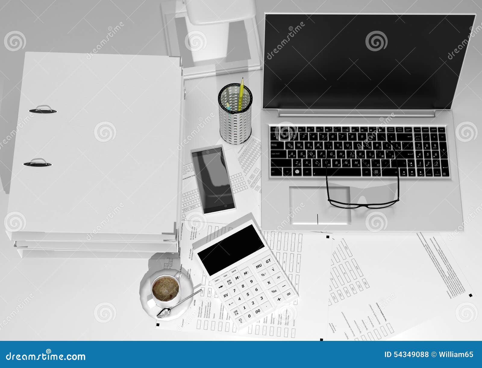 Workplace accountant stock photo. Image of folder, reading - 54349088