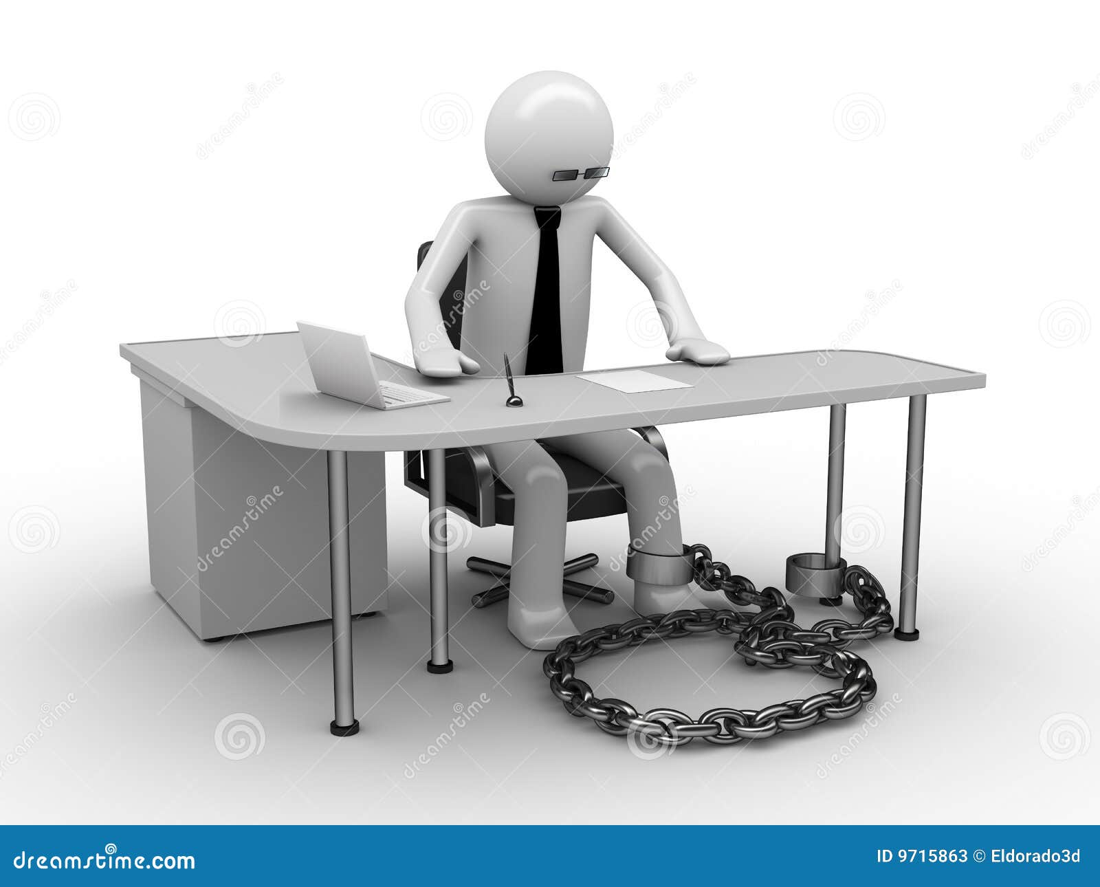 Workplace addiction stock illustration. Illustration of businessman ...