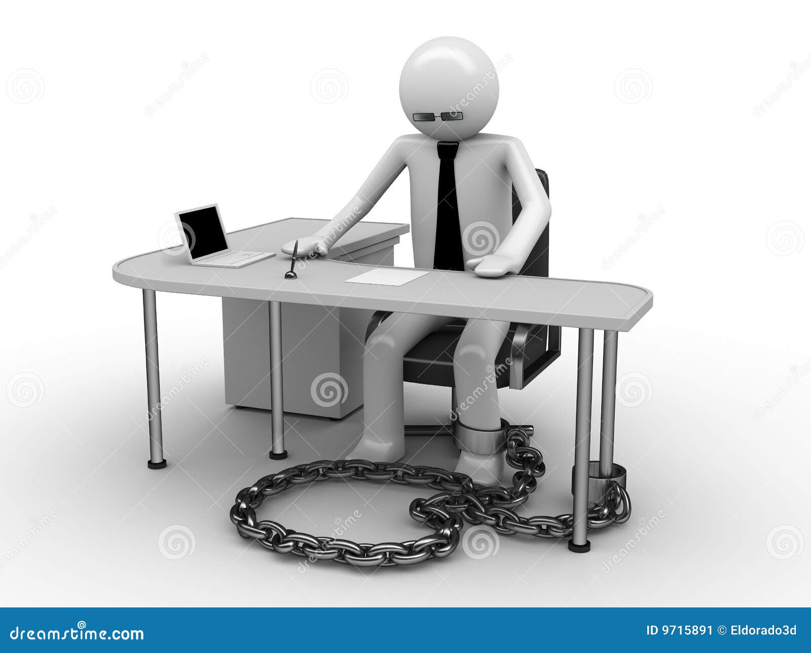 Workplace addiction stock illustration. Illustration of chair - 9715891