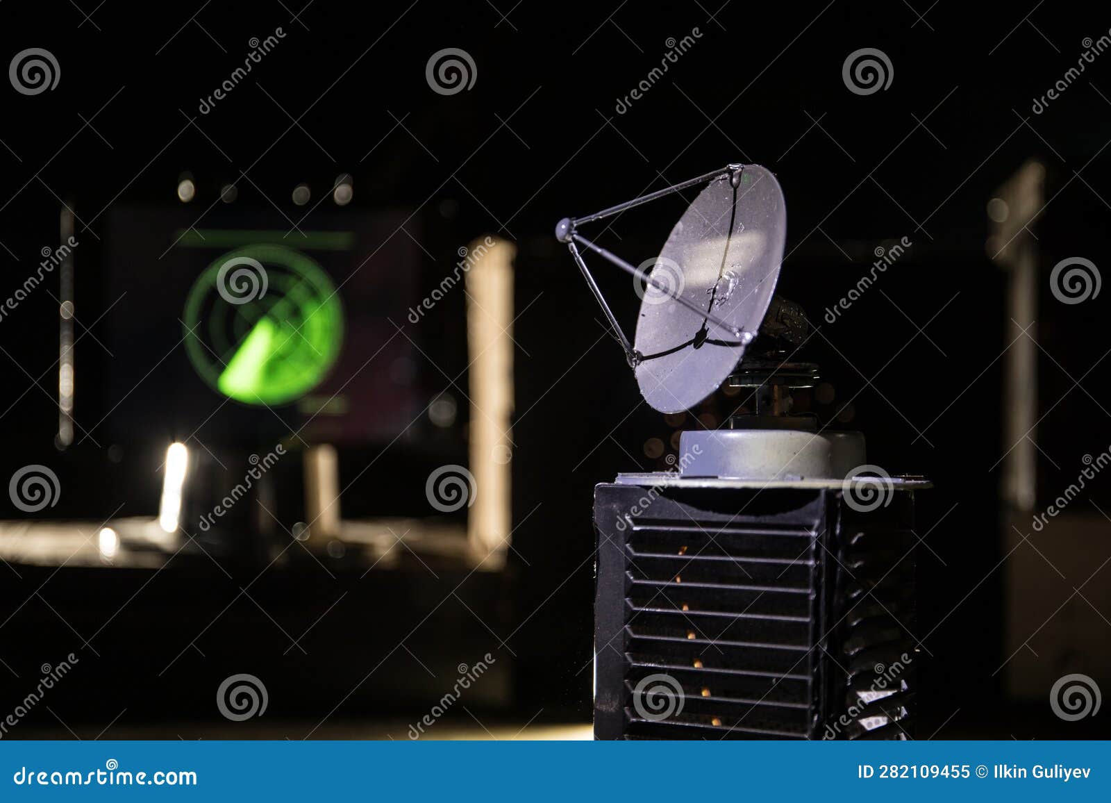 Workplace of the Air Traffic Controllers in the Control Tower. Team of ...