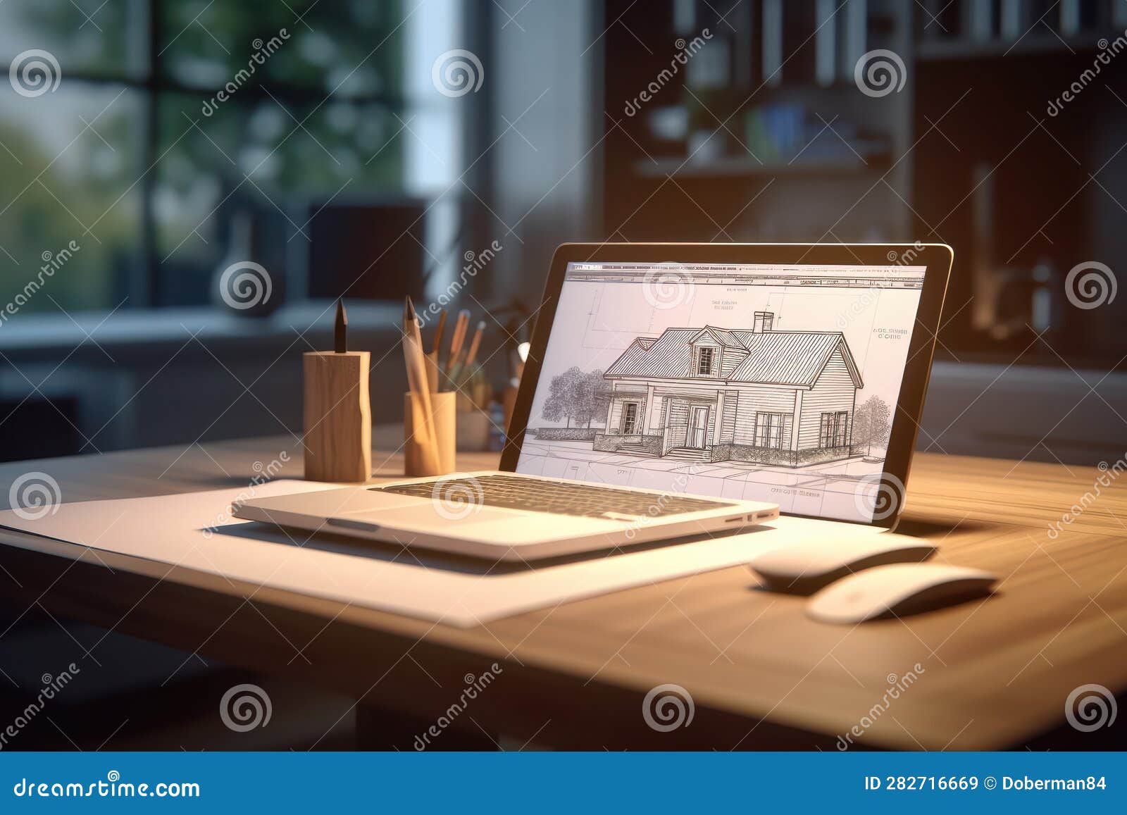 Workplace of an Architect, Interior Designer, Engineer. Design Project ...