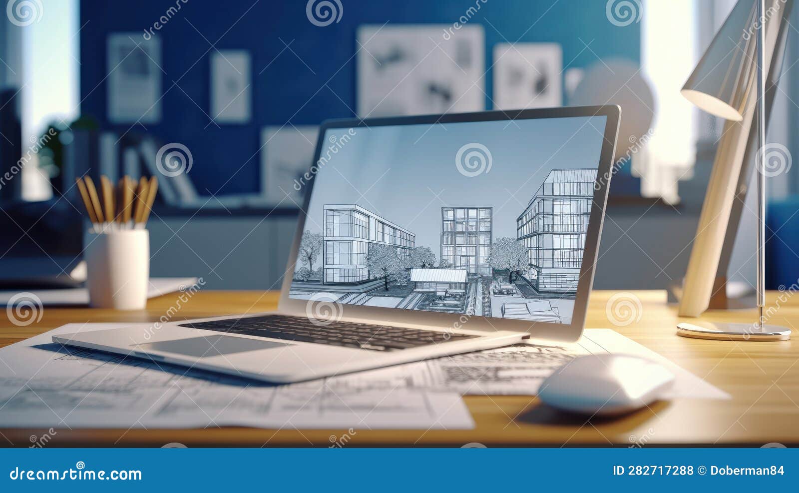 Workplace of an Architect, Interior Designer, Engineer. Design Project ...