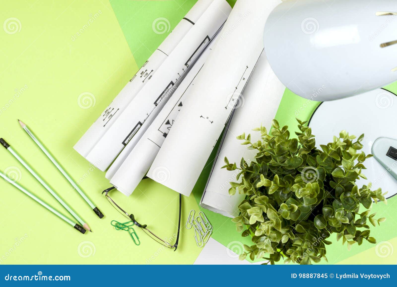 Workplace of Architect - Rolls and Plans. Stock Image - Image of auto ... Workplace of Architect - Rolls and Plans. Stock Image - Image of auto ...