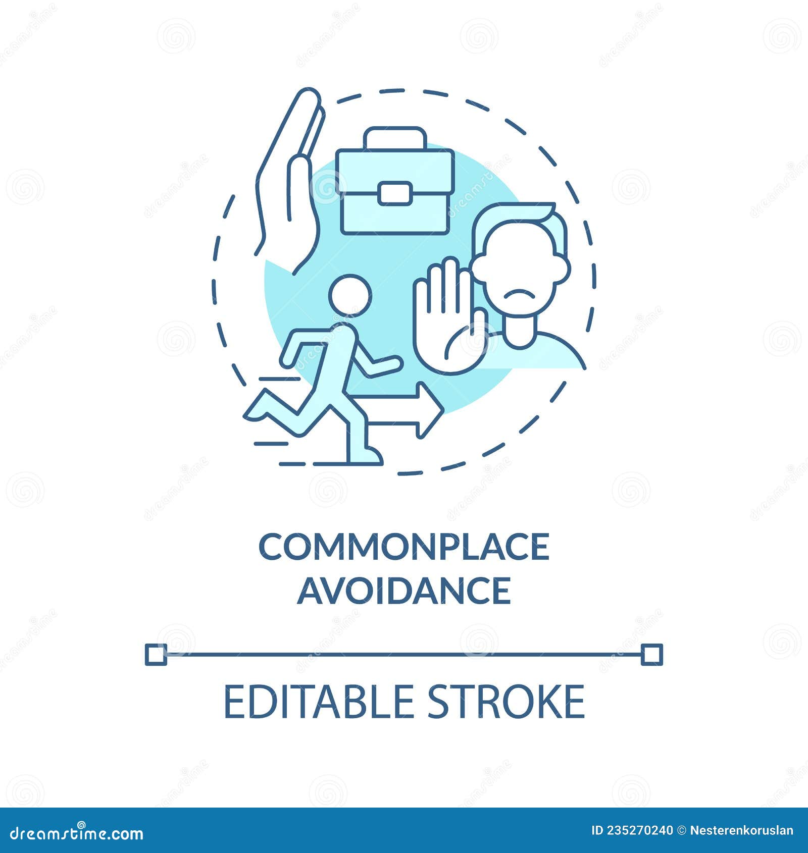Workplace Avoidance Concept Icon Stock Illustration | CartoonDealer.com ...