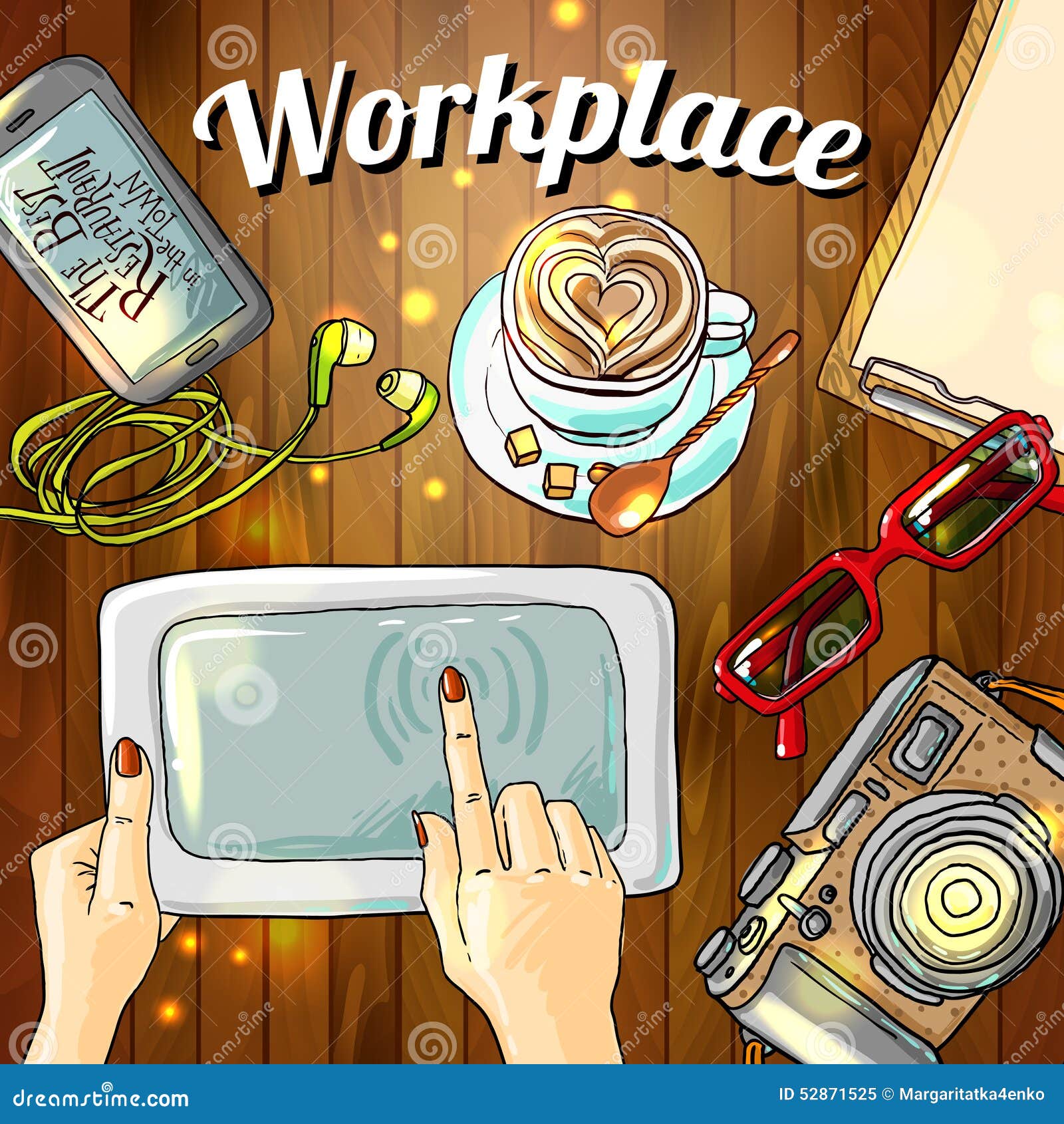 Workplace Cartoon Vector | CartoonDealer.com #52871525