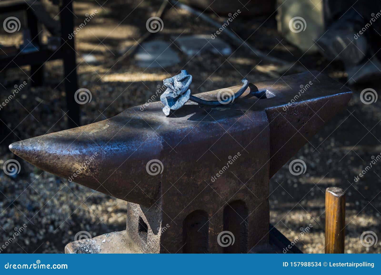 Workplace of a Blacksmith Anvil. Stock Photo - Image of coal, forge ...
