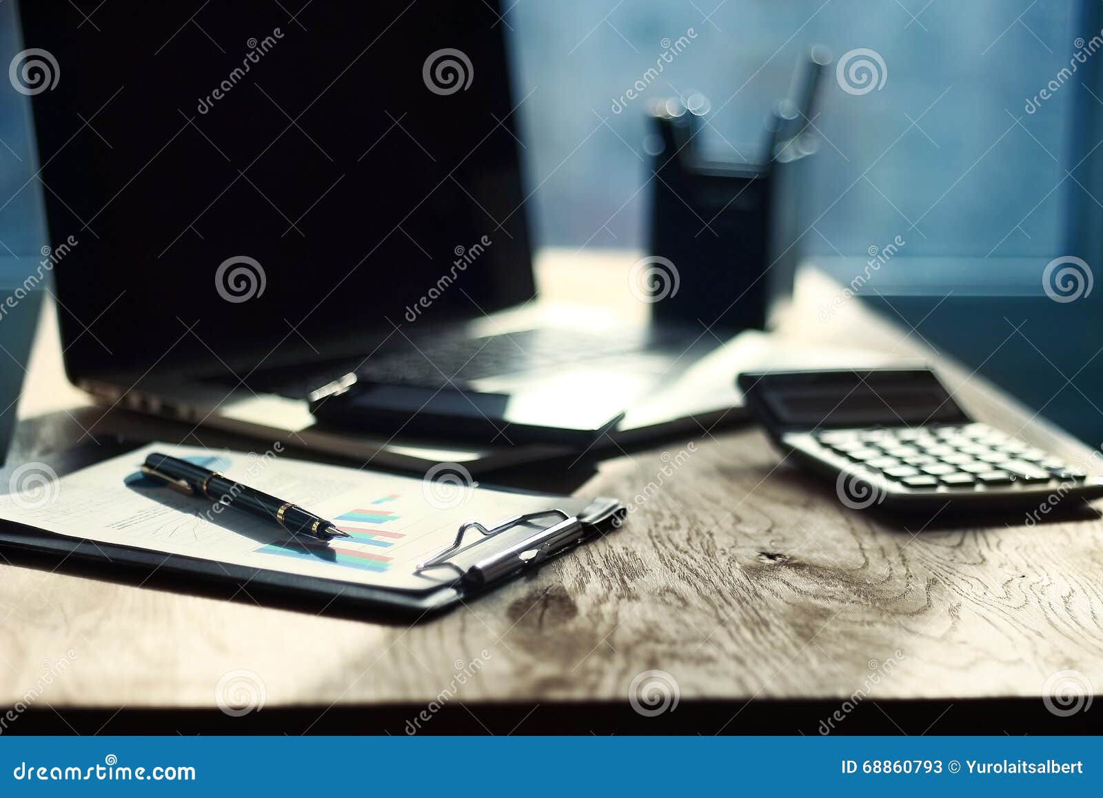 Workplace of the Businessman. Accounting Stock Image - Image of account ...