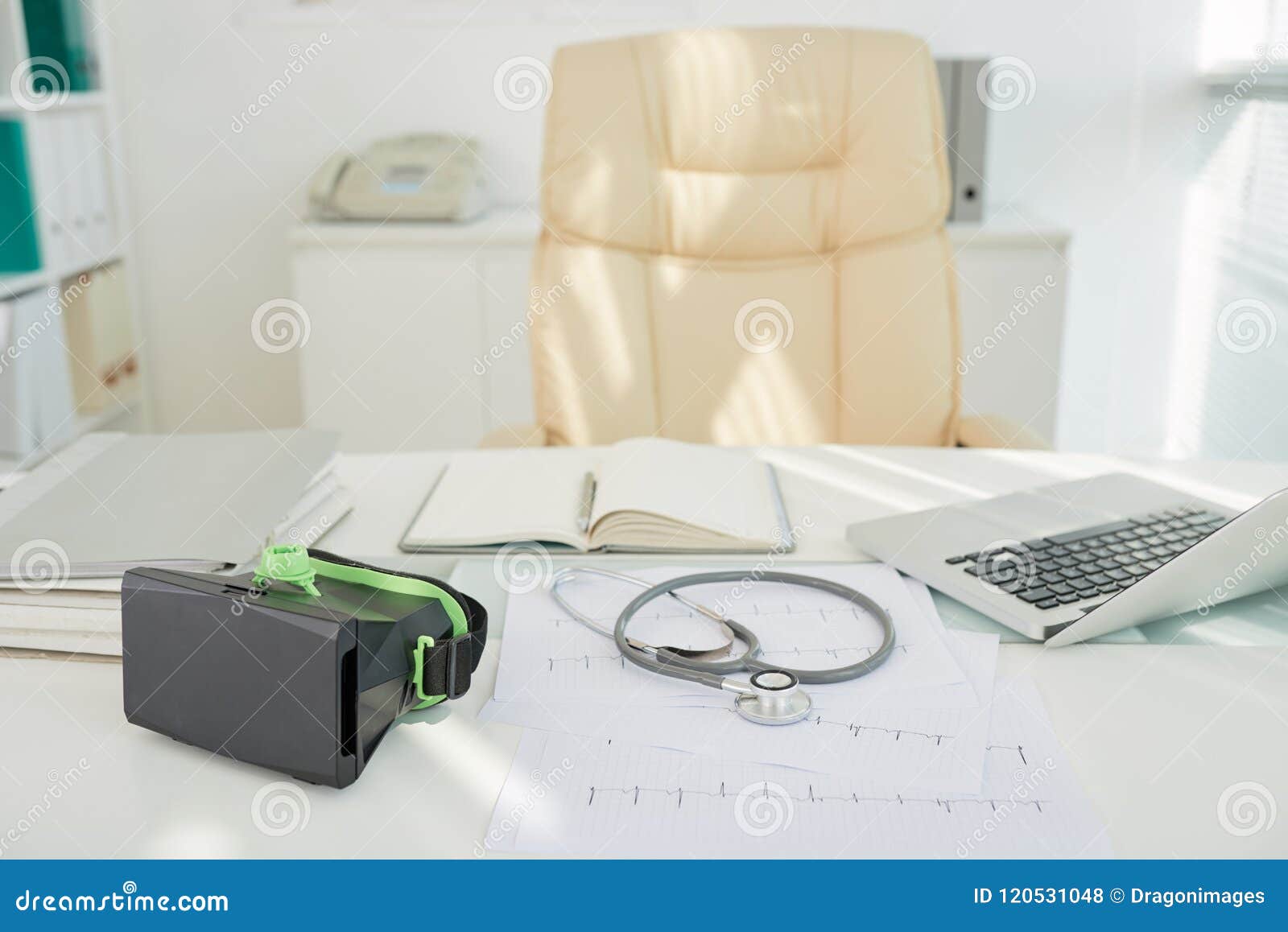 Workplace of cardiologist stock photo. Image of practitioner - 120531048
