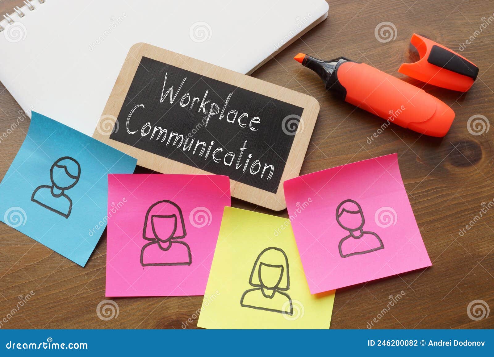 Workplace Communication is Shown Using the Text Stock Photo - Image of ...
