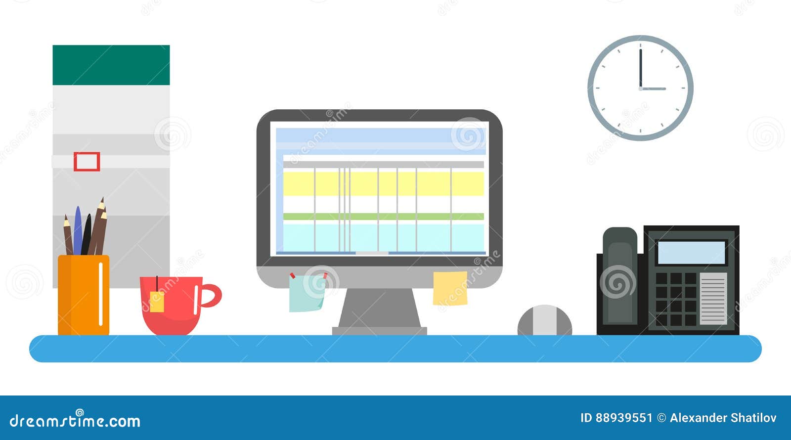 Inventory Manager Male Character Working In Warehouse With Stacks Of ...